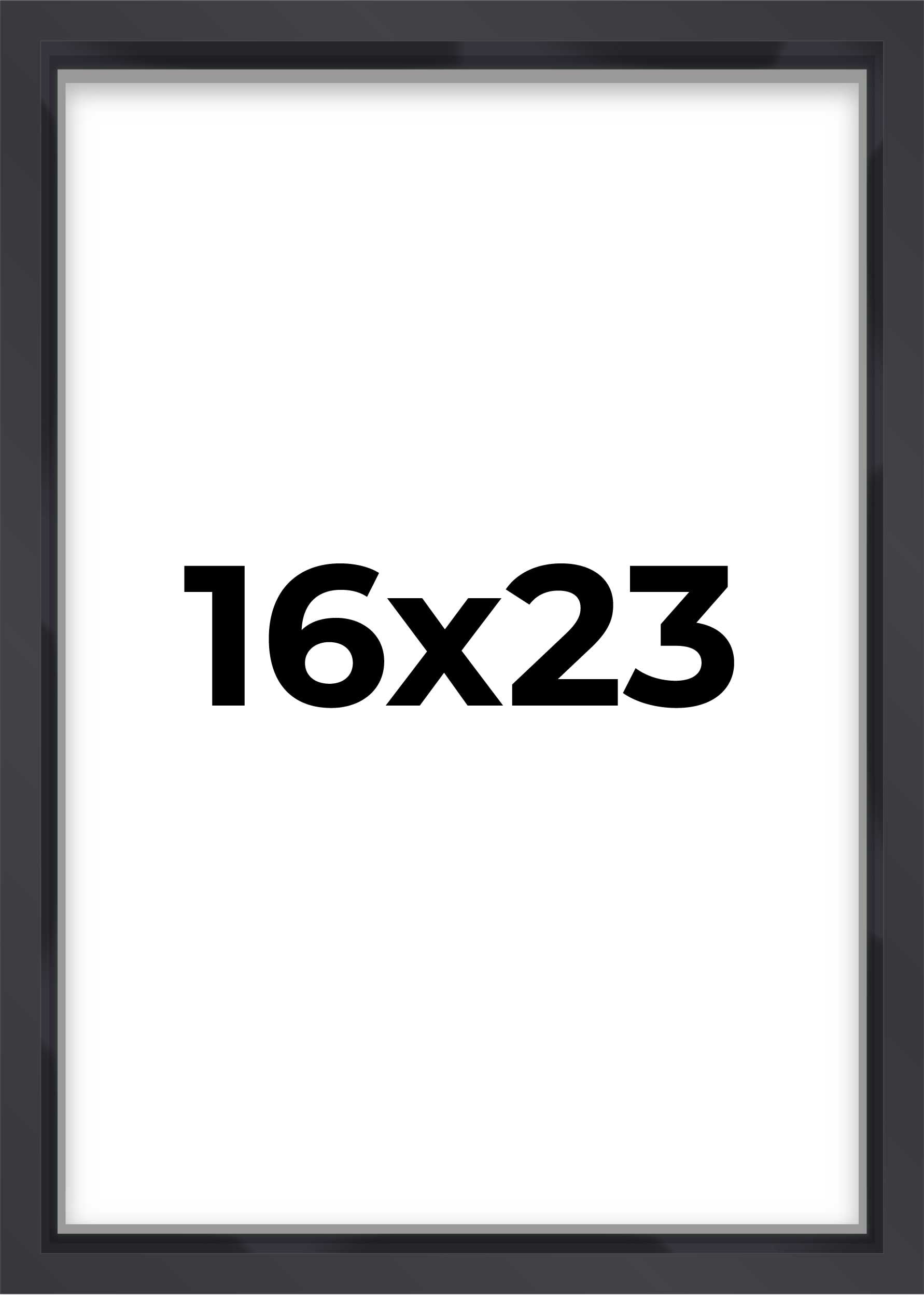 16x23 Black Shadowbox Frame - Interior Size 16x23 by 1 Inches - Made to ...