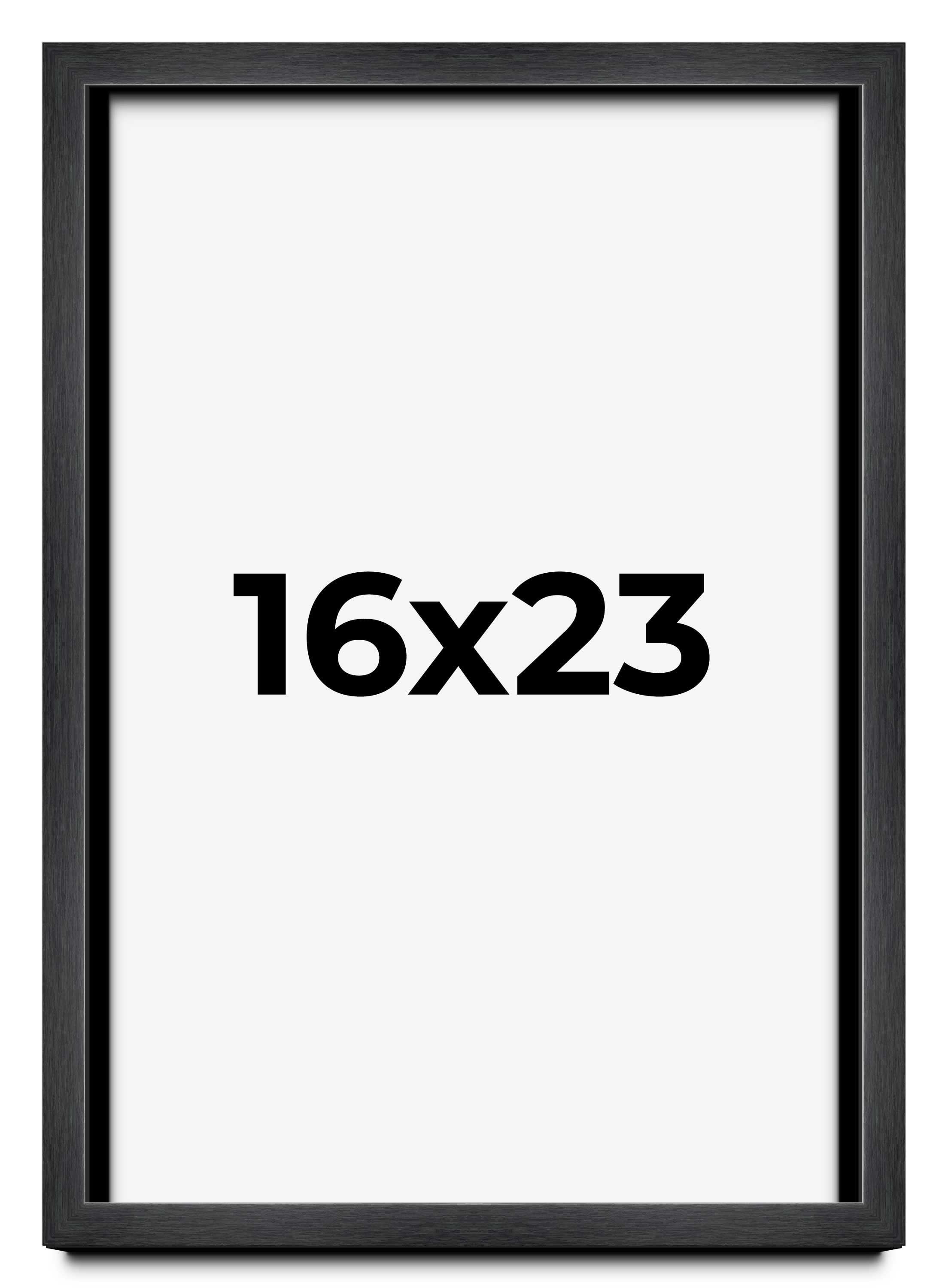 16x23 Frame Black Charcoal Grey Wood Textured Picture Frame | 0.75 Inch ...