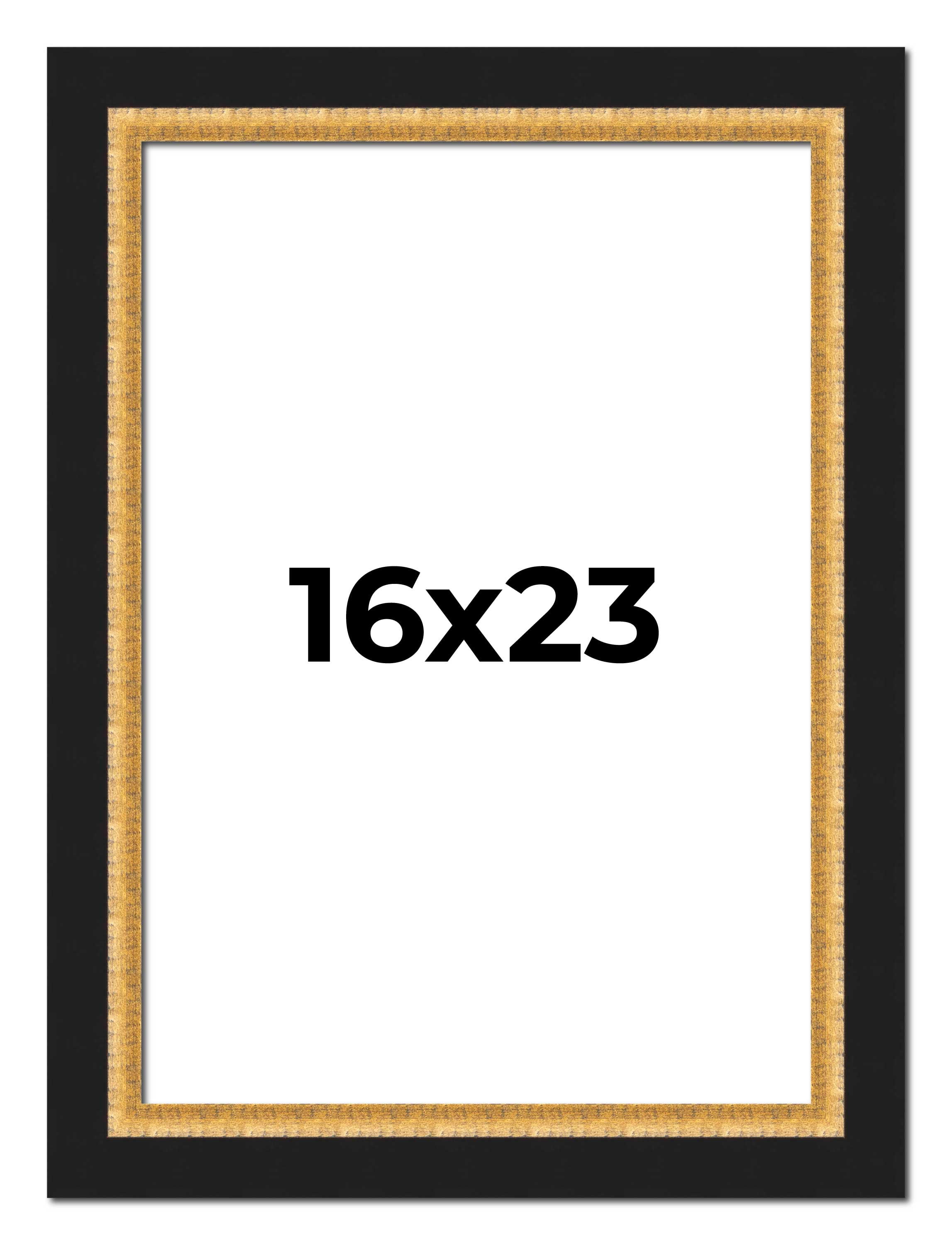 16x23 Frame Gold Real Wood Picture Frame Width 2.25 Inches | Interior ...