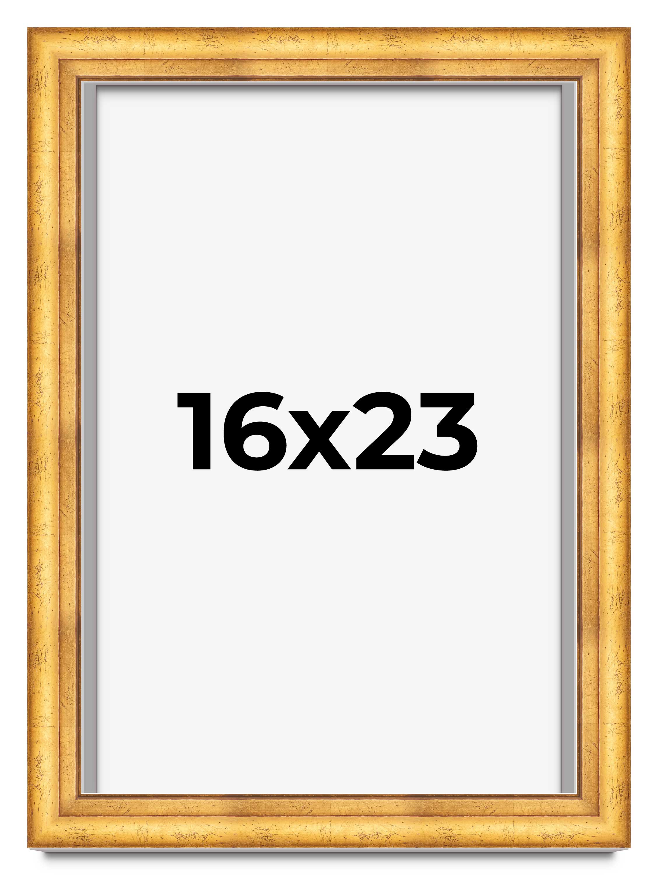 16x23 Shadow Box 1.75" Deep Gold Picture Frame - UV Acrylic, Foam Board ...