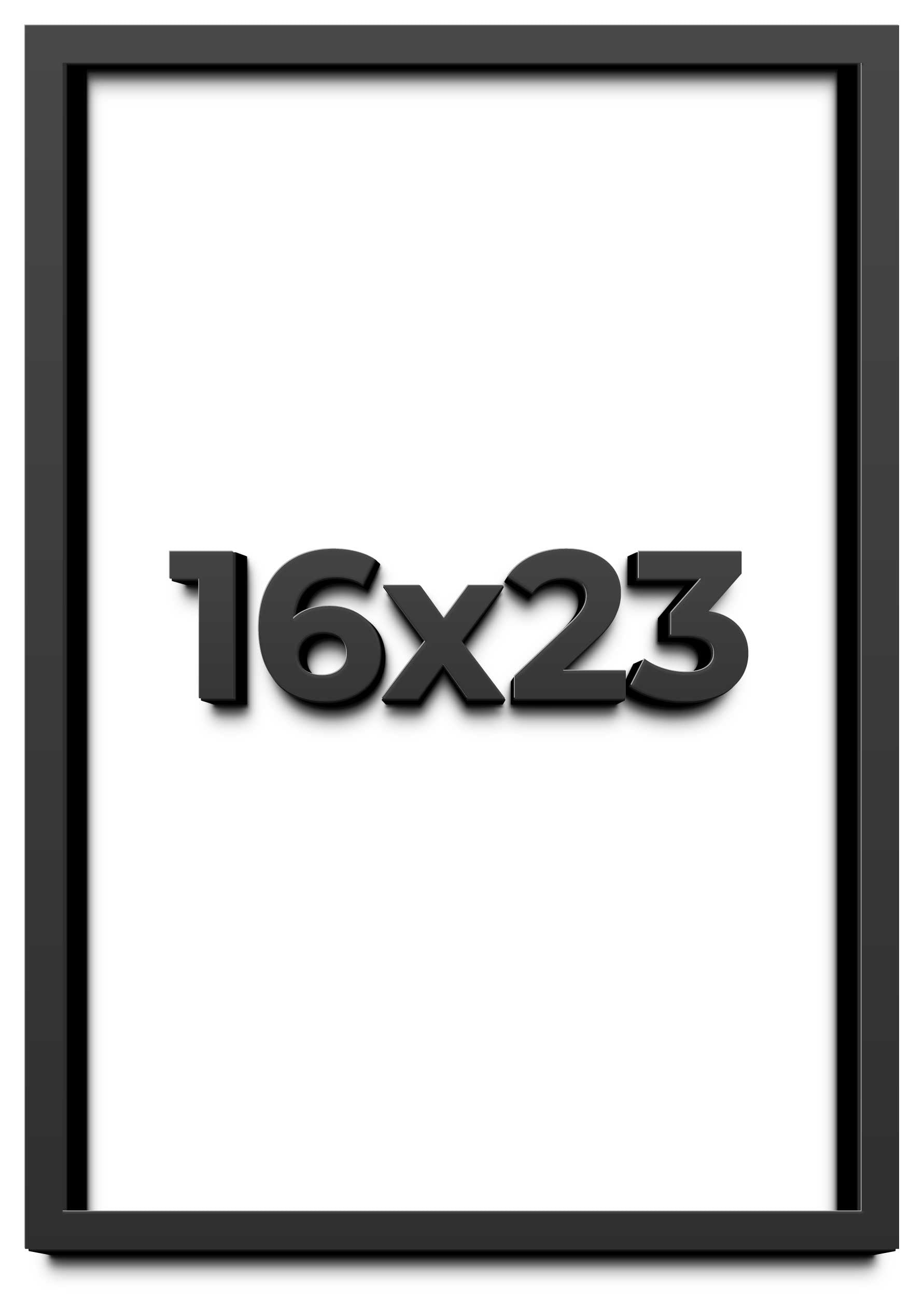 16x23 Black Wood Shadow Box Frame | 1-inch Deep | UV-Resistant | Wall ...