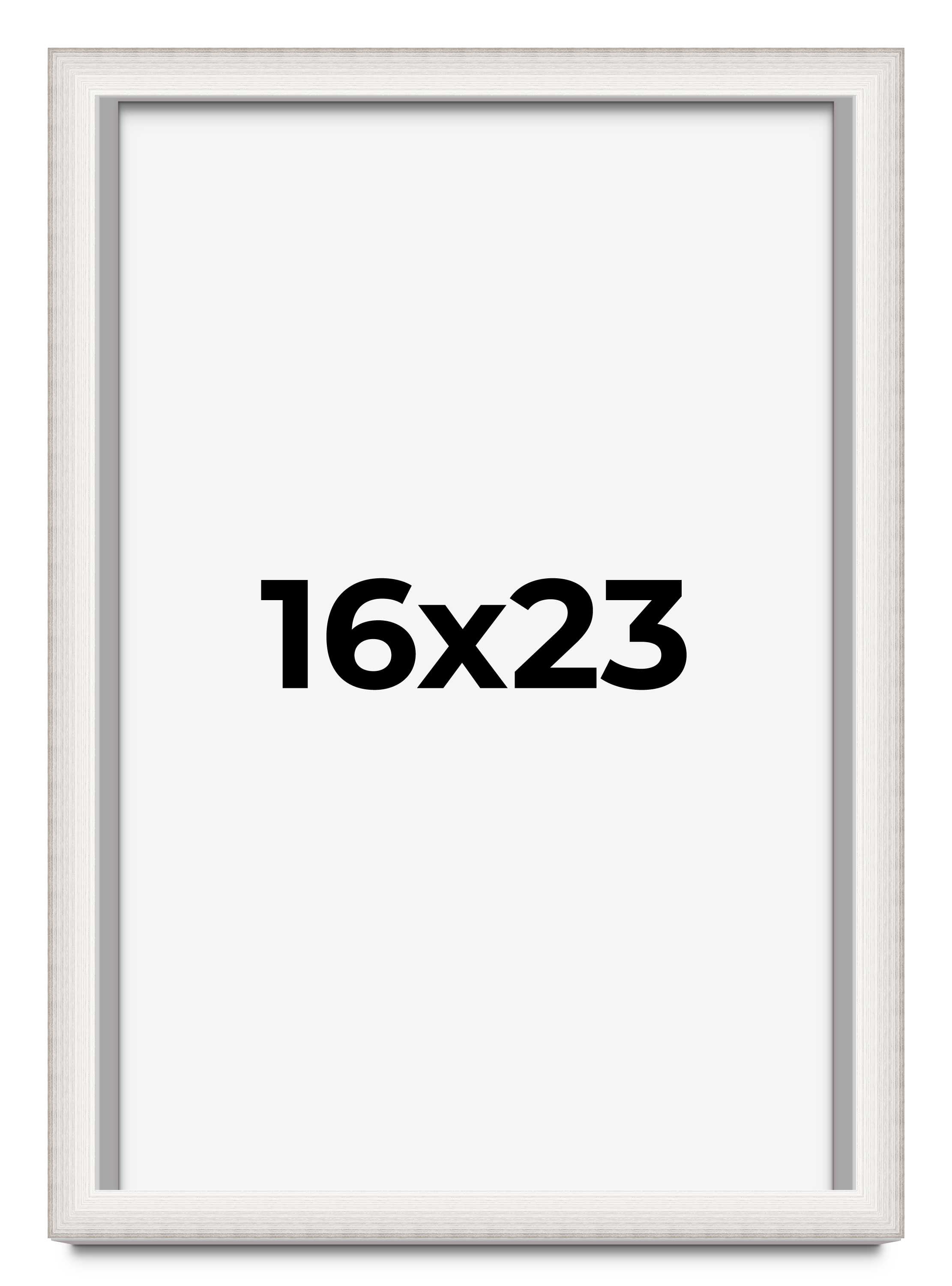 16x23 Shadow Box Silver Brushed Striped Display Frame | 1.625 Inches ...