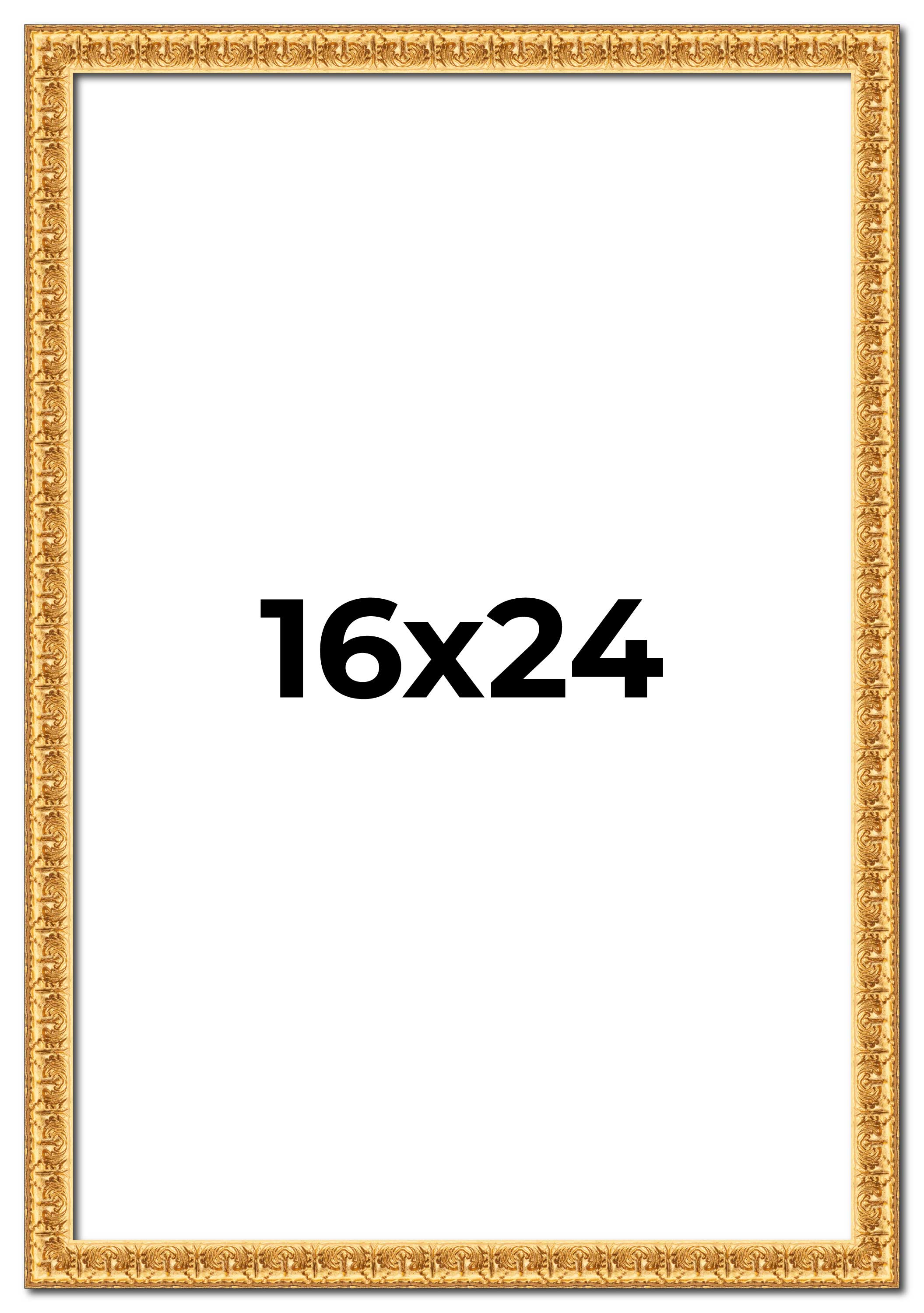 16x24 Frame Gold Real Wood Picture Frame Width 1 inches | Interior ...