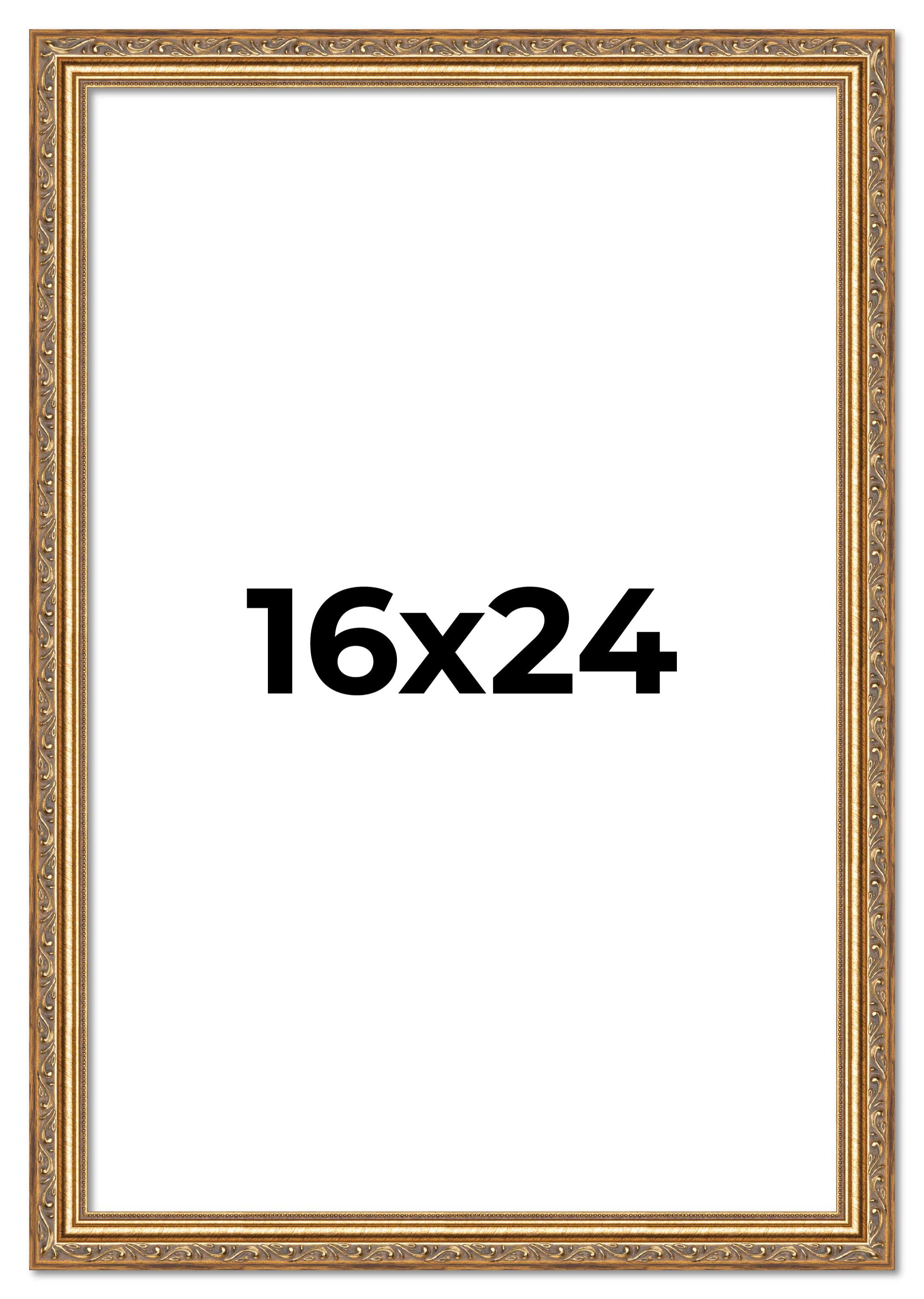 16x24 Frame Gold Solid Wood Picture Frame Width 1.25 Inches | Interior ...