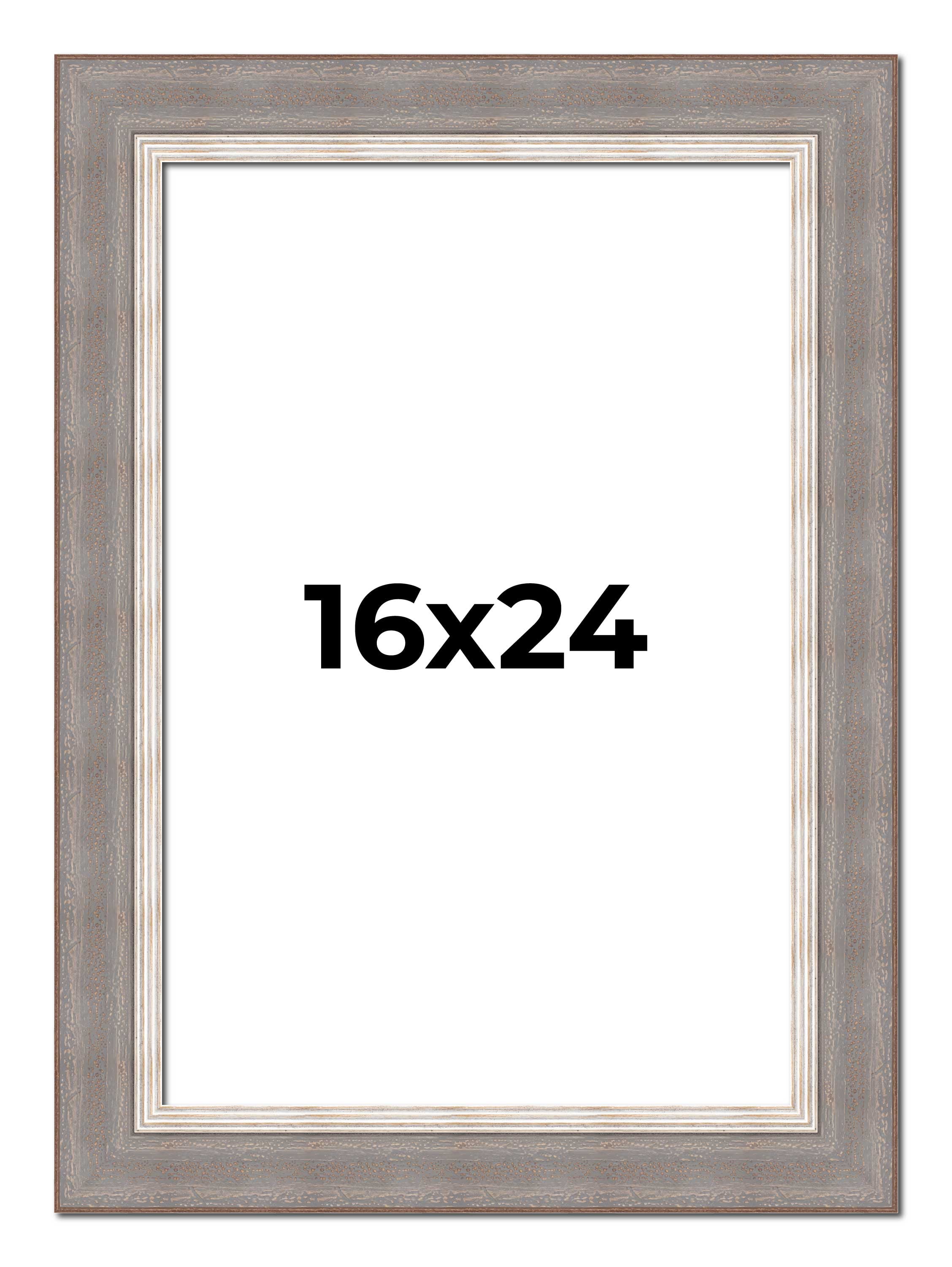 16x24 Frame Grey Real Wood Picture Frame Width 2.75 Inches | Interior ...