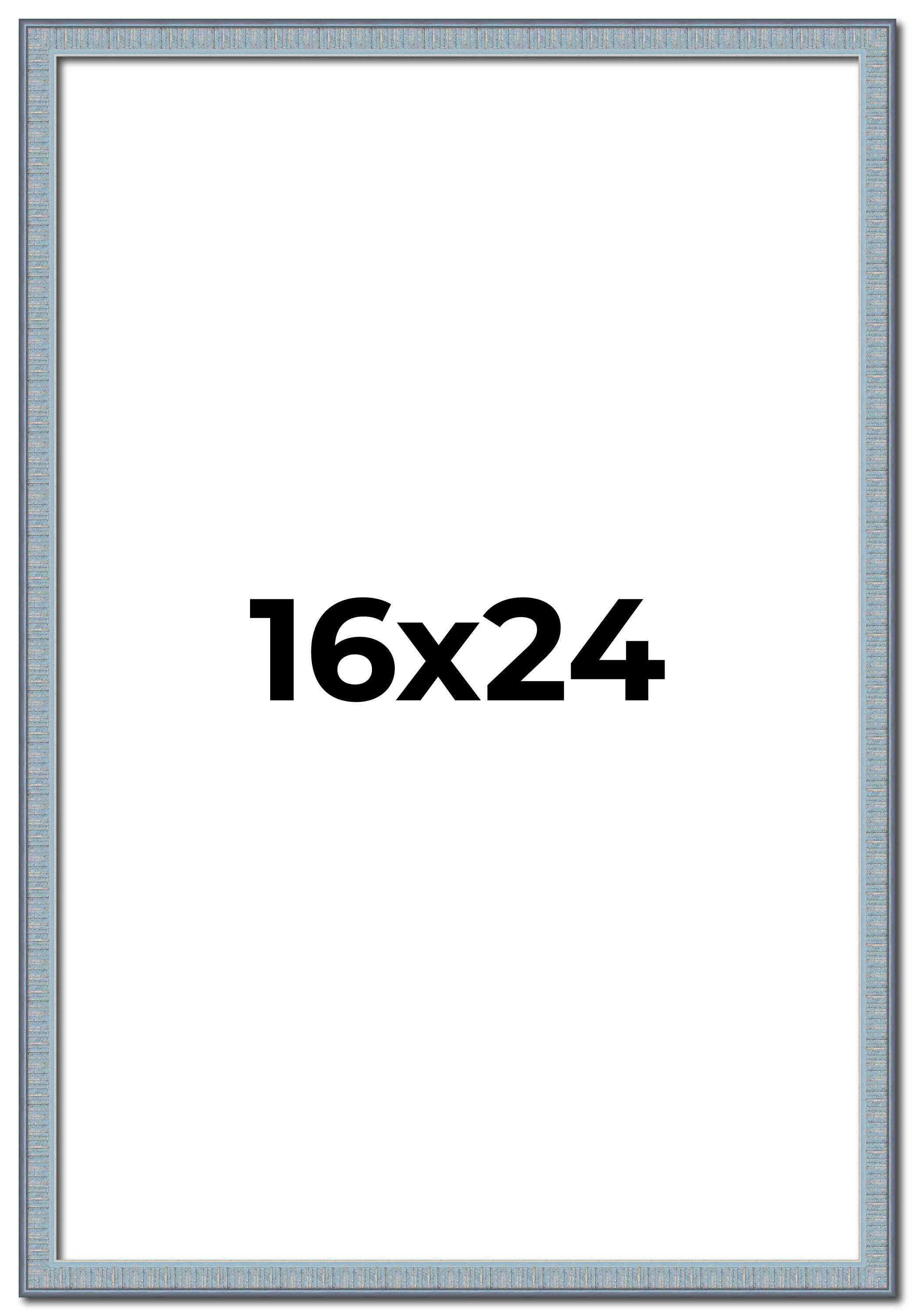 16x24 Frame Rustic Sky Blue Solid Wood Picture Frame | 0.75 Inch ...