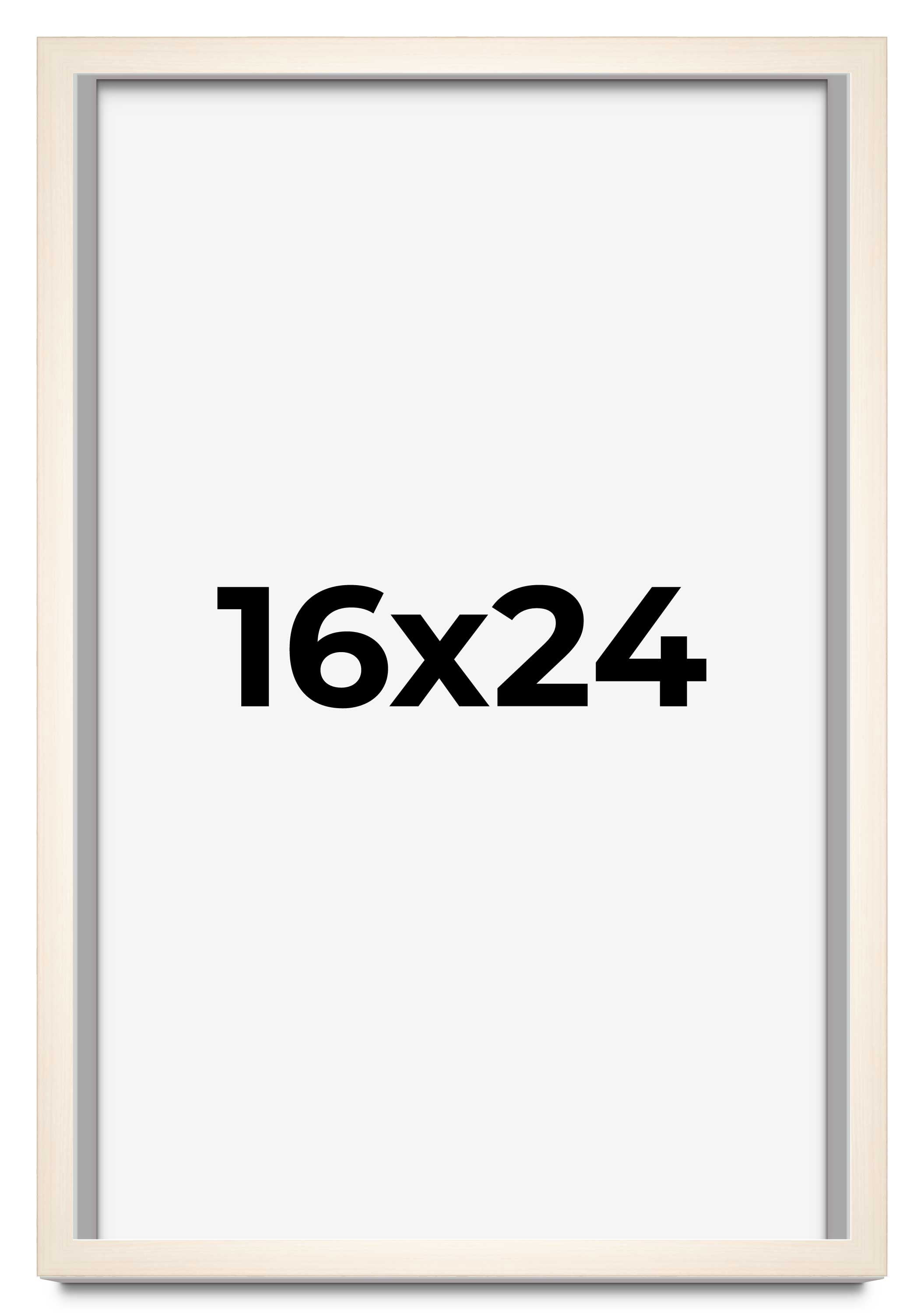 16x24 Frame White Wash Solid Wood Picture Frame | 0.8125 Inch Moulding ...