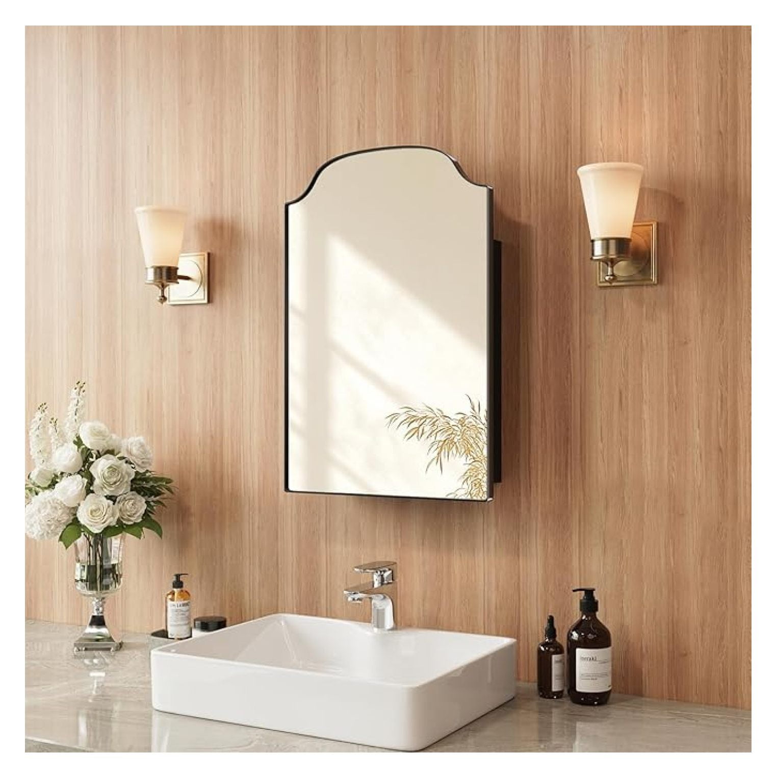 16x24 Inch Medicine Cabinet - Surface Mount or Recessed Bathroom Mirror ...