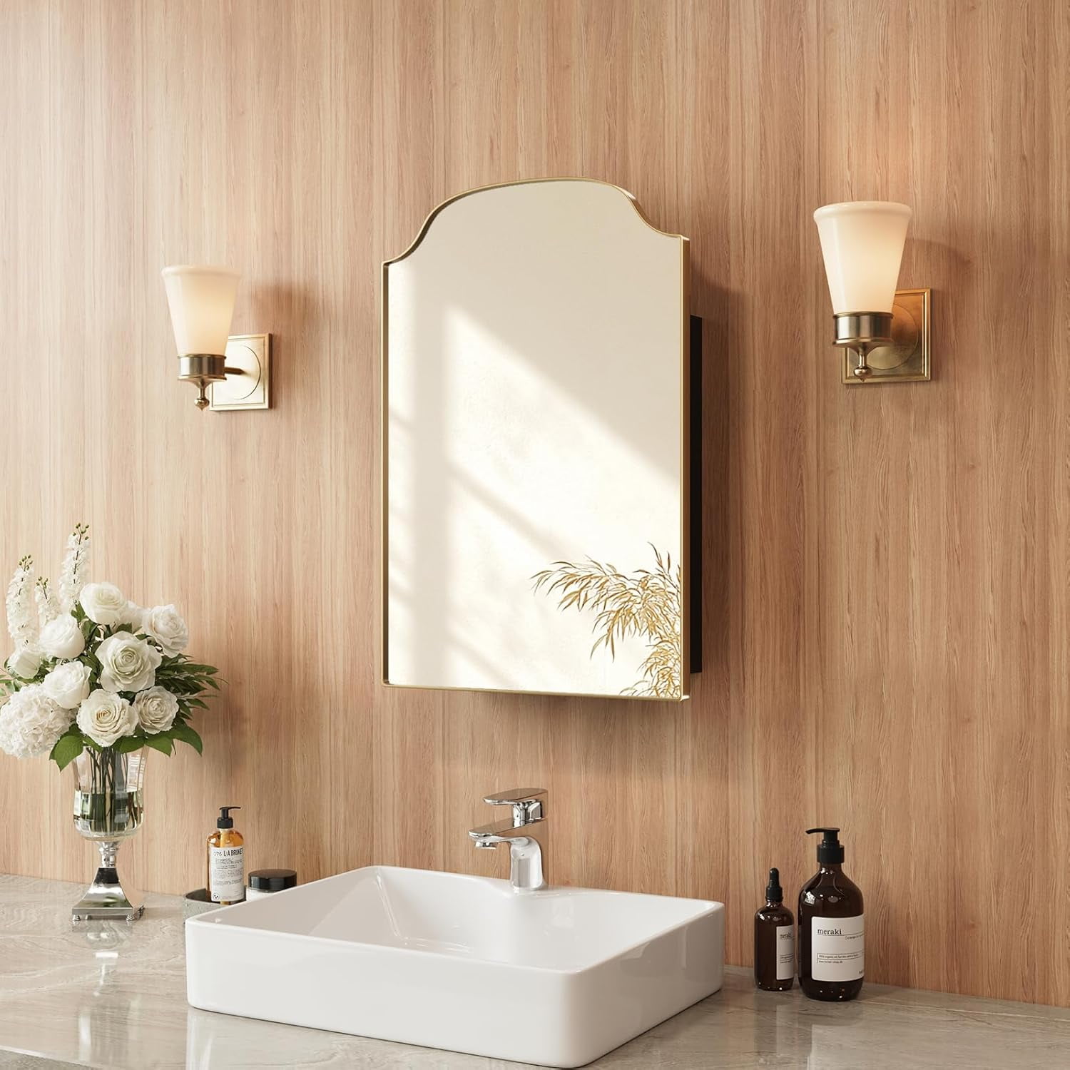 16x24 Inch Medicine Cabinet - Surface Mount or Recessed Bathroom Mirror ...