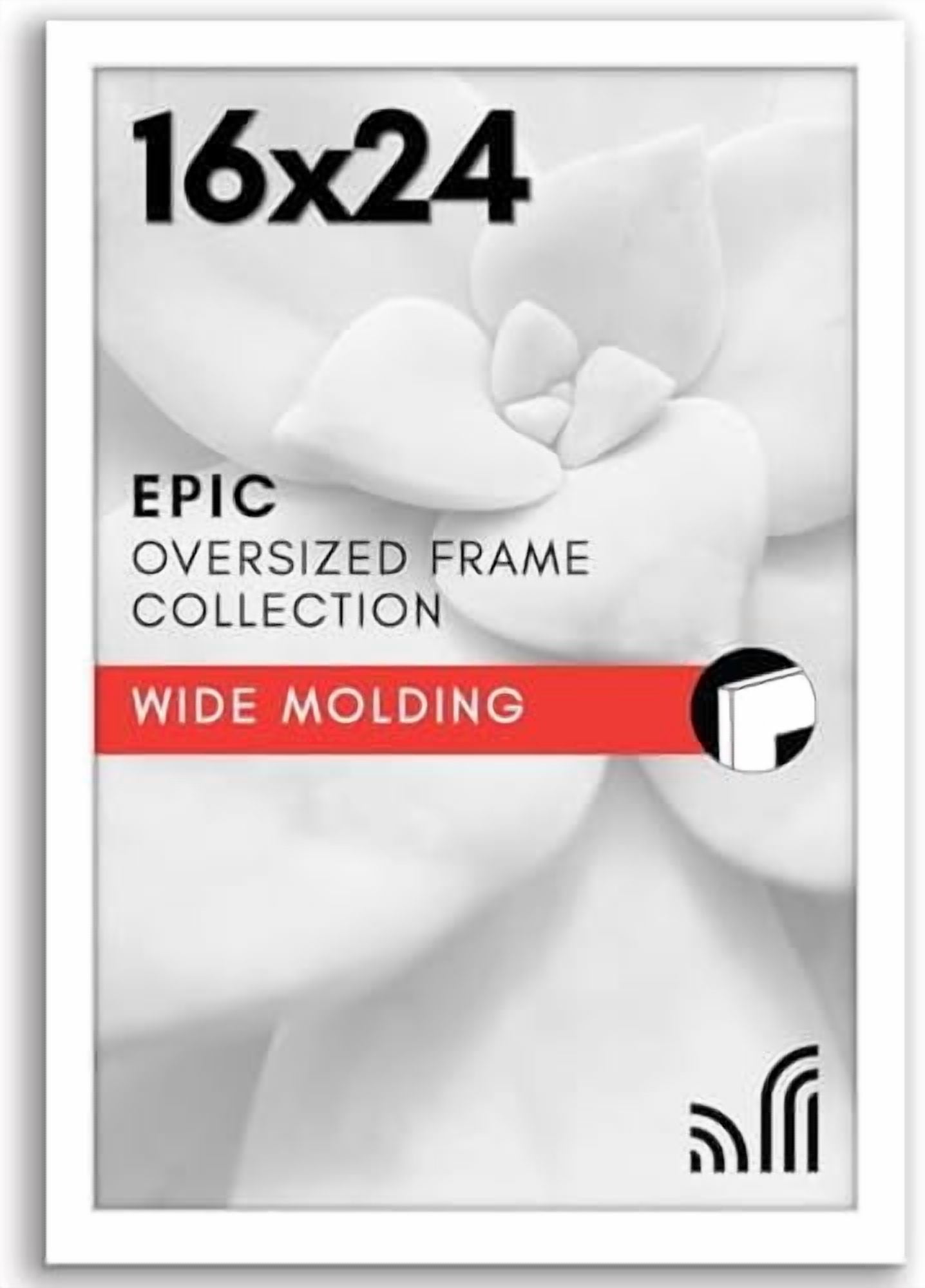16x24 Poster Frame with Polished Plexiglass - White Picture Frame ...