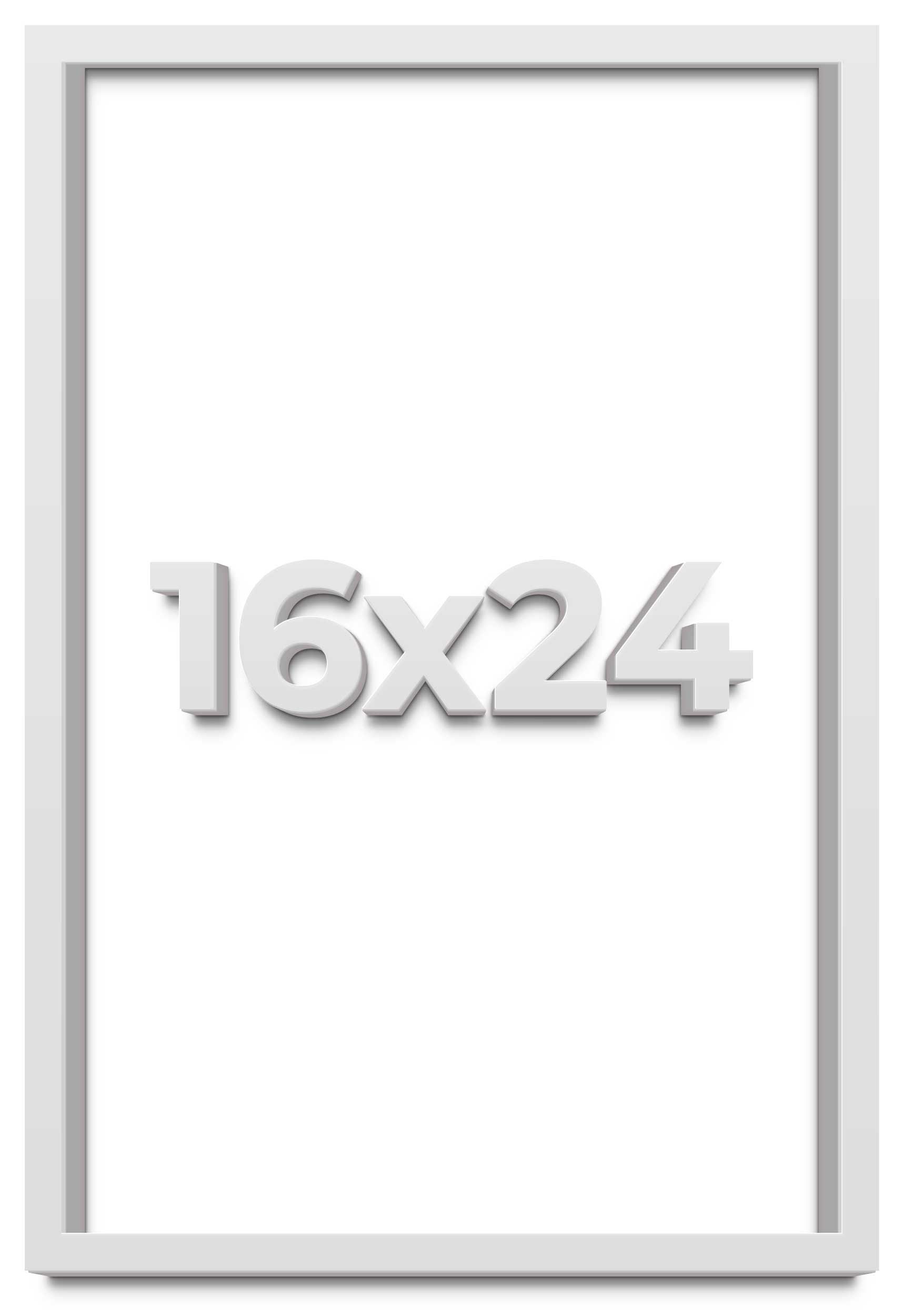 16x24 Shadow Box Frame White | 2 Inches Deep Real Wood Contemporary ...