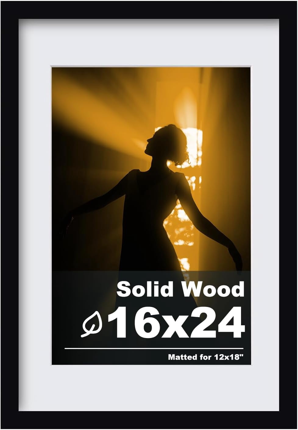 16x24 Solid Wood Picture Frame, Made of Solid Wood Covered by ...