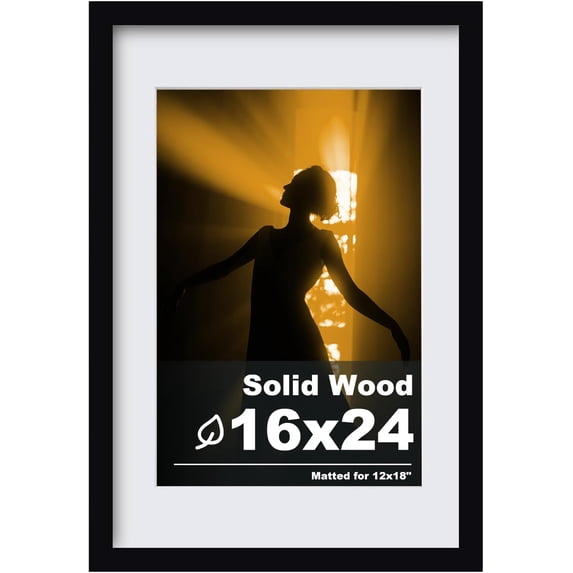 16x24 Solid Wood Picture Frame, Made of Solid Wood Covered by ...