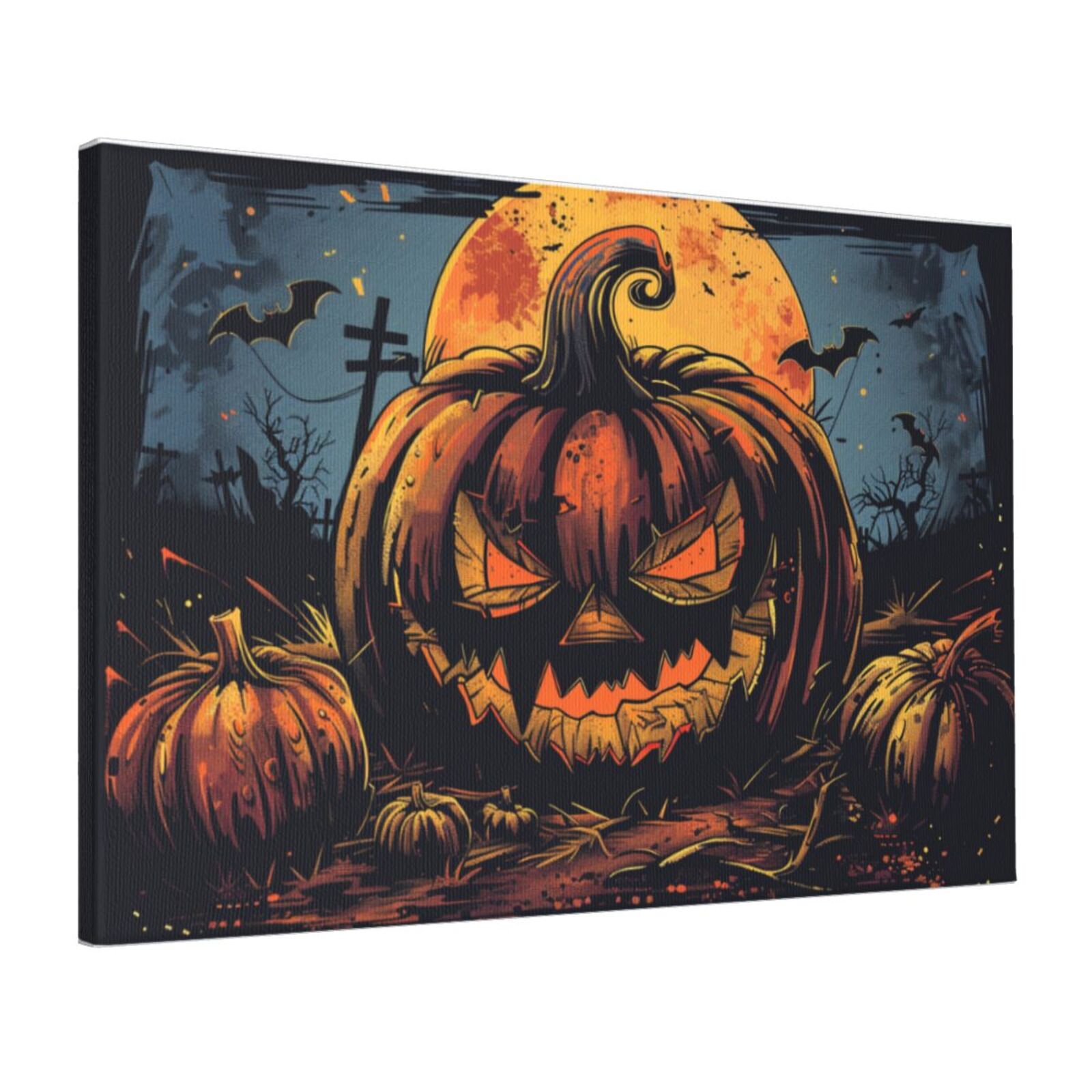16x24 inch Art Paintings For Wall Pumpkin Head Prints,Home Children'S ...