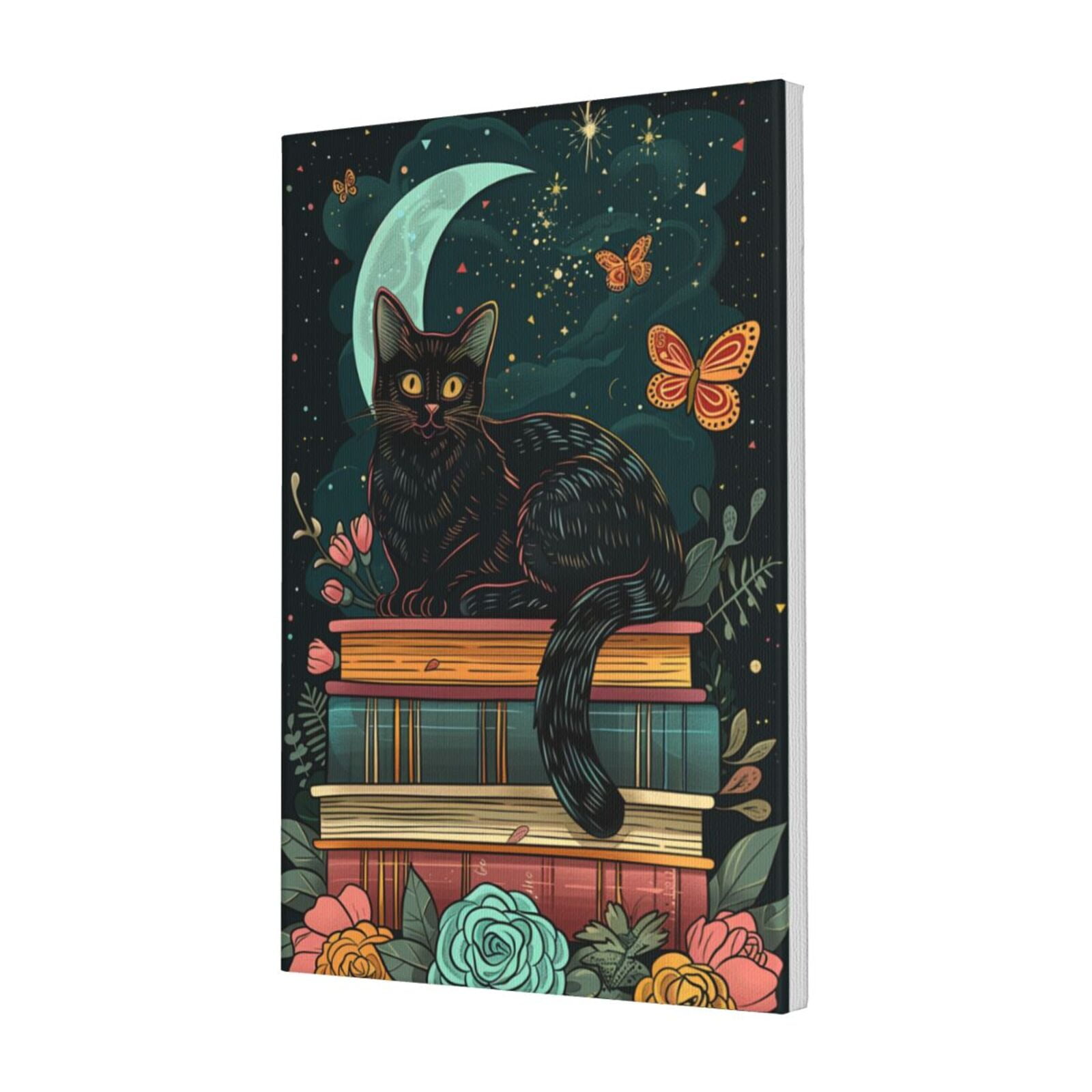 16x24 inch Black Cat & Rose Book Poster Decorative Paintings For Wall ...