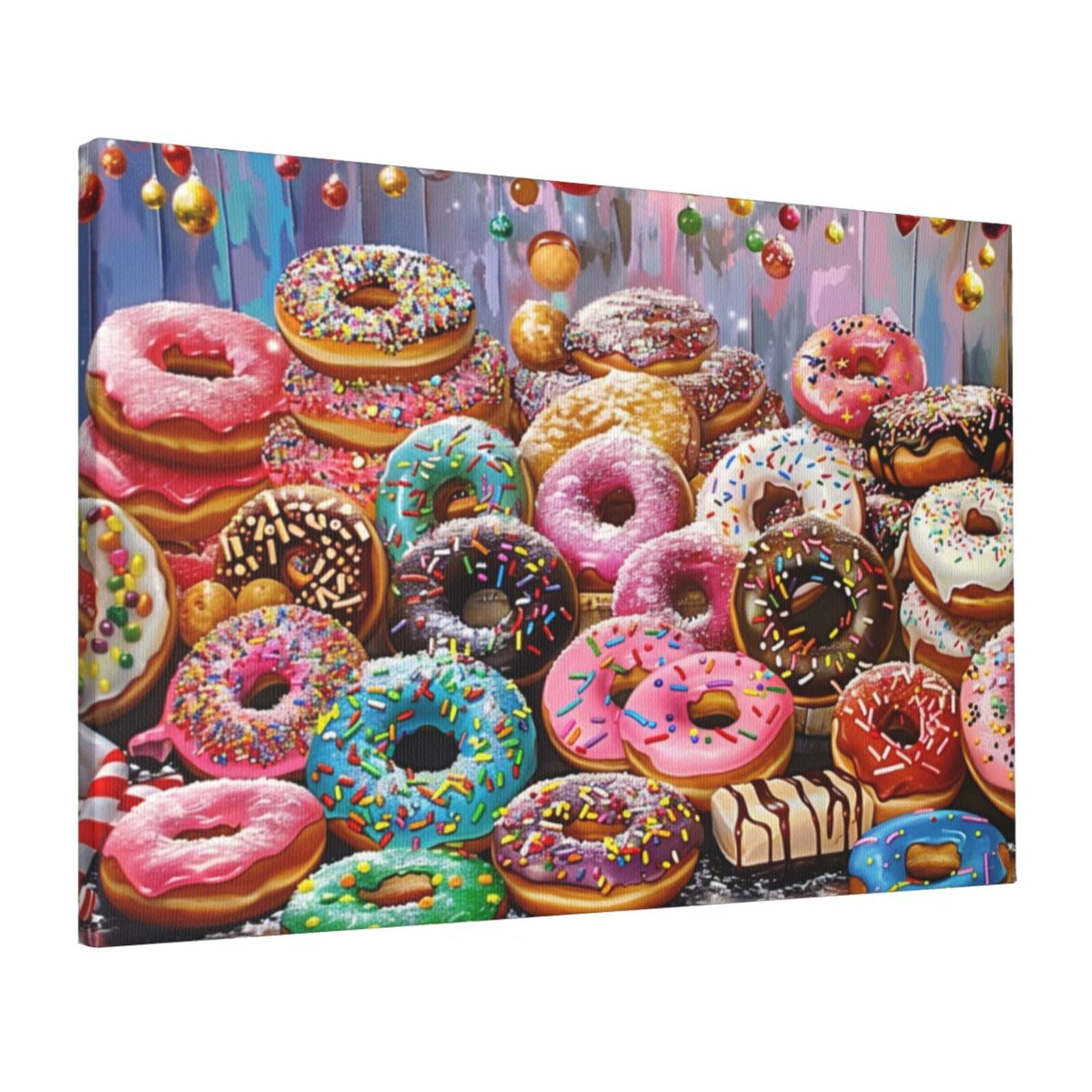 16x24 inch Canvas Hanging Picture Doughnut,Rustic Living Room,Kitchen ...