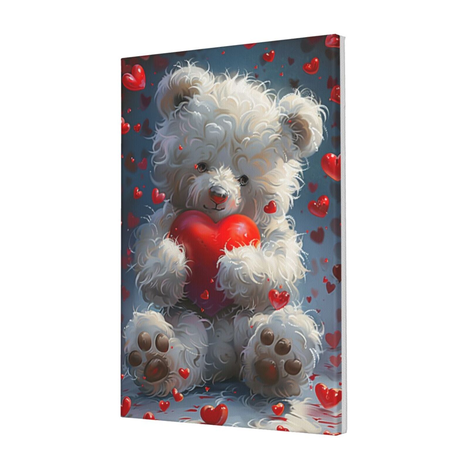 16x24 inch Canvas Painting Picture Muppet Bear And Red Heart,Apartment ...