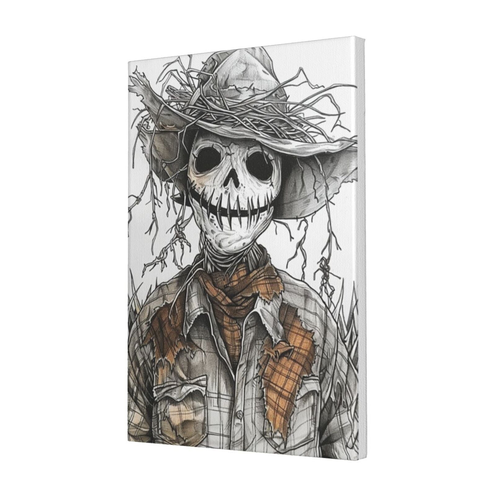 16x24 inch Canvas Picture Wall Art The Tattered Scarecrow,Rustic ...