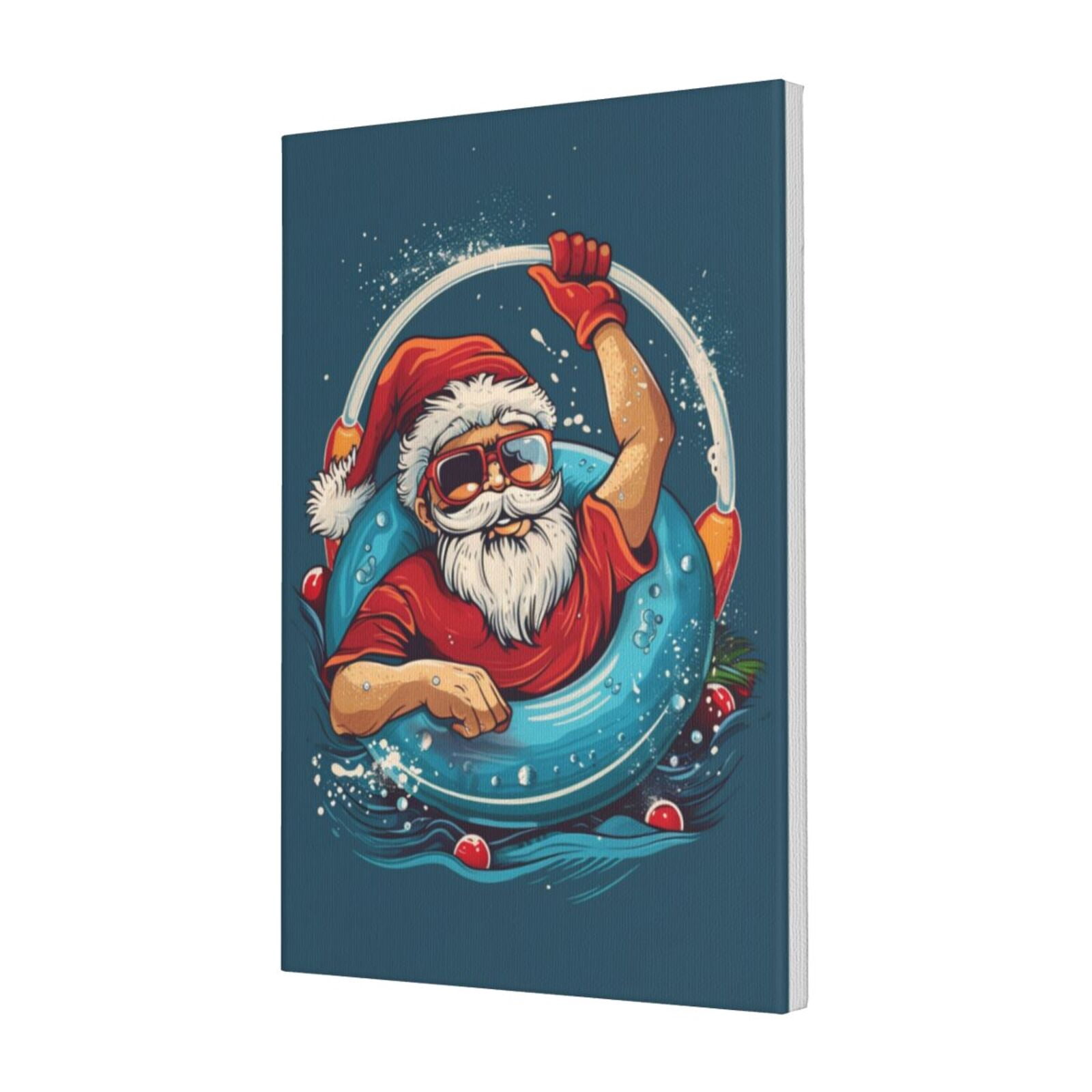 16x24 inch Frameless Canvas Painting Swimming Santa Claus,Bedroom ...
