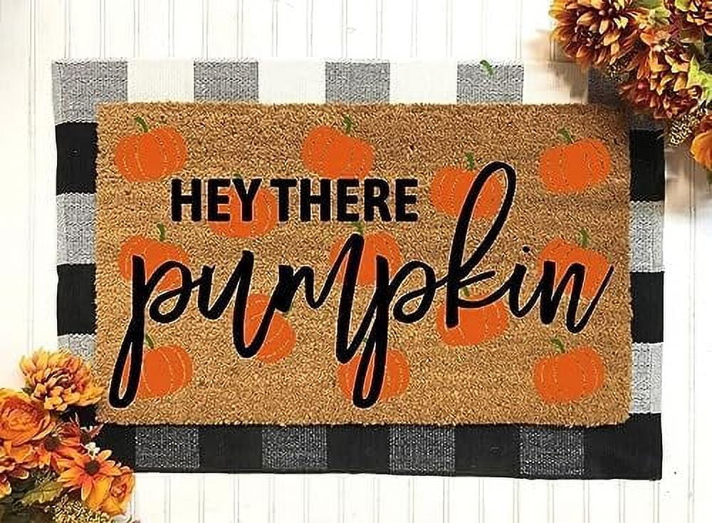 16x24 inch Hey There Pumpkin Door Mat Pumpkin Welcome Mat Fall Doormat ...