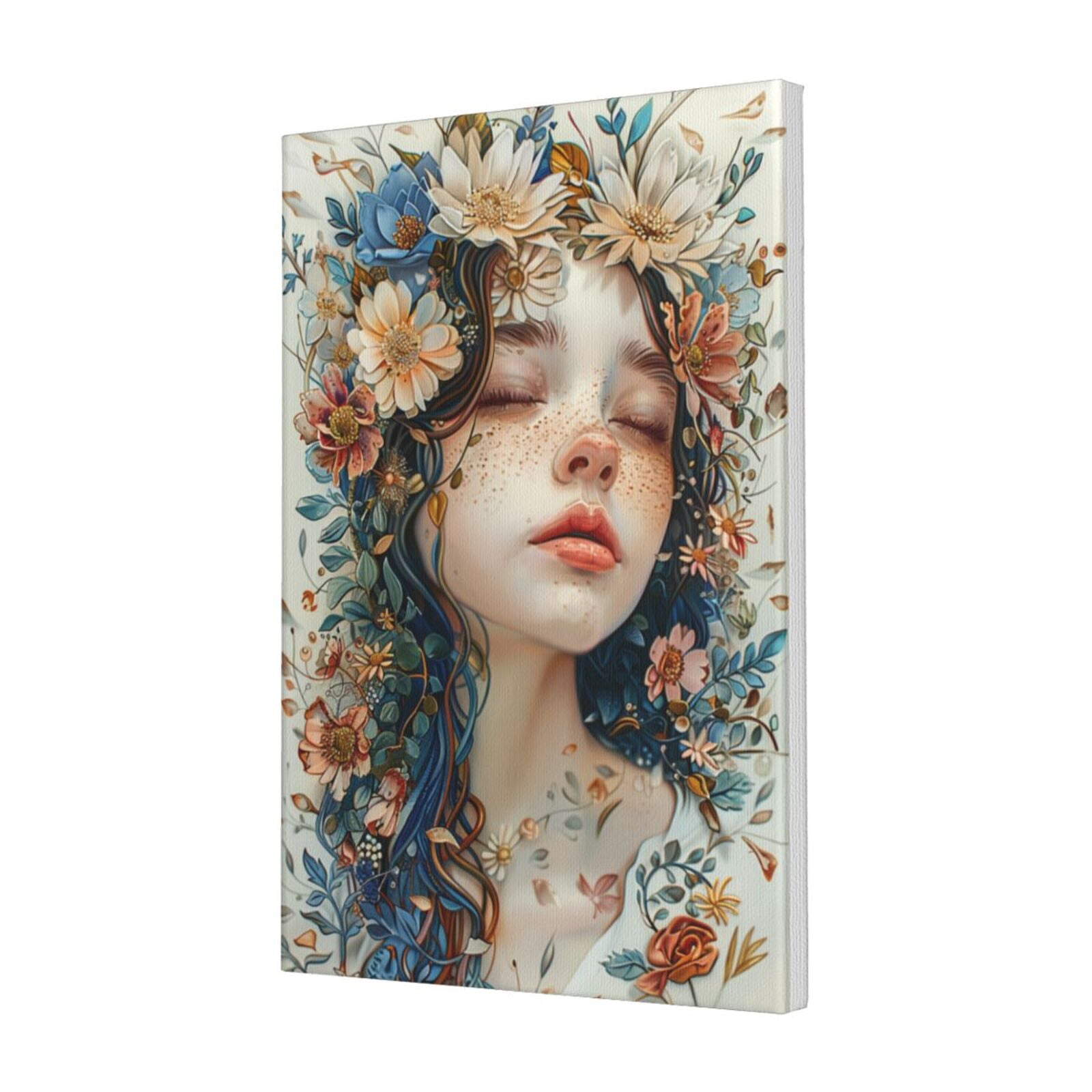 16x24 inch Oil Painting Canvas Flower Damsel,Garden Yard,Living Room ...