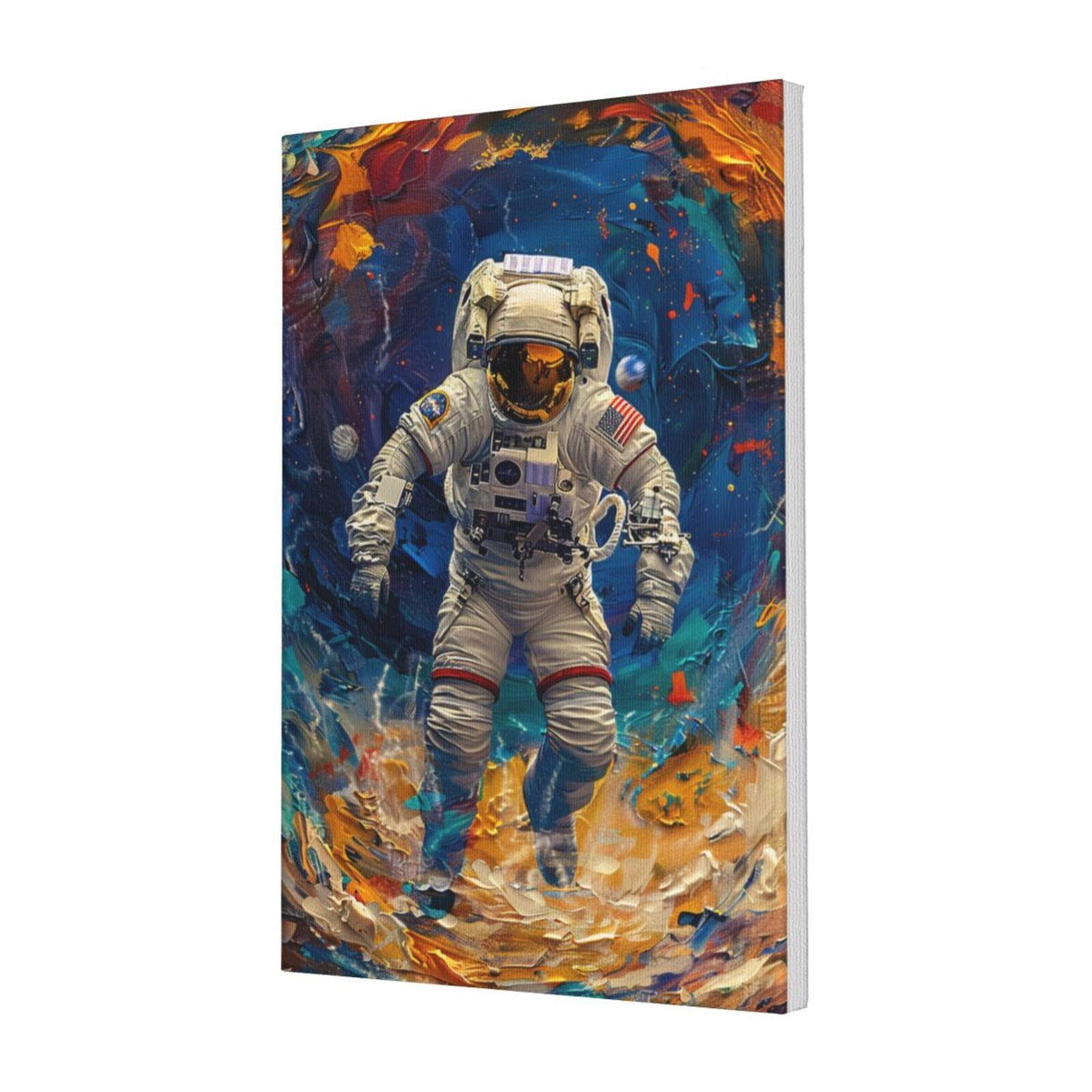 16x24 inch Oil Paintings On Canvas Wall Art Outer Space Astronauts,Home ...