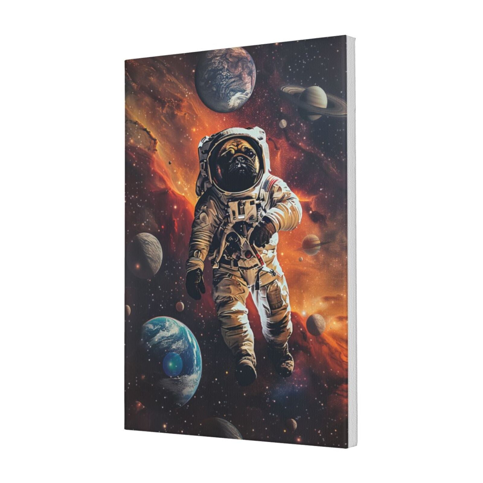16x24 inch Outer Space Astronauts Canvas Frameless Painting Poster ...