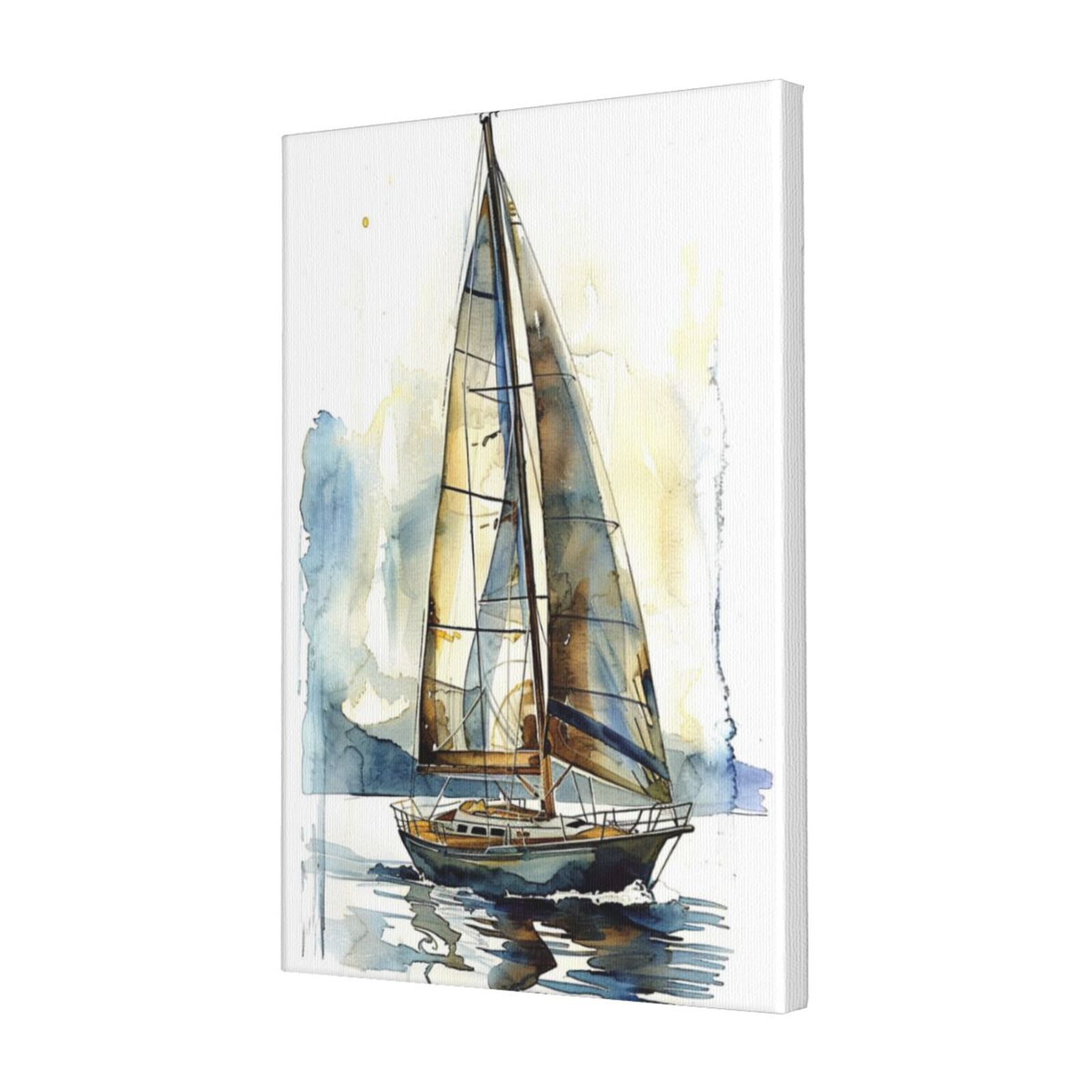 16x24 inch Sailing A Sailboat Canvas Paintings For Bedroom,Bedroom ...