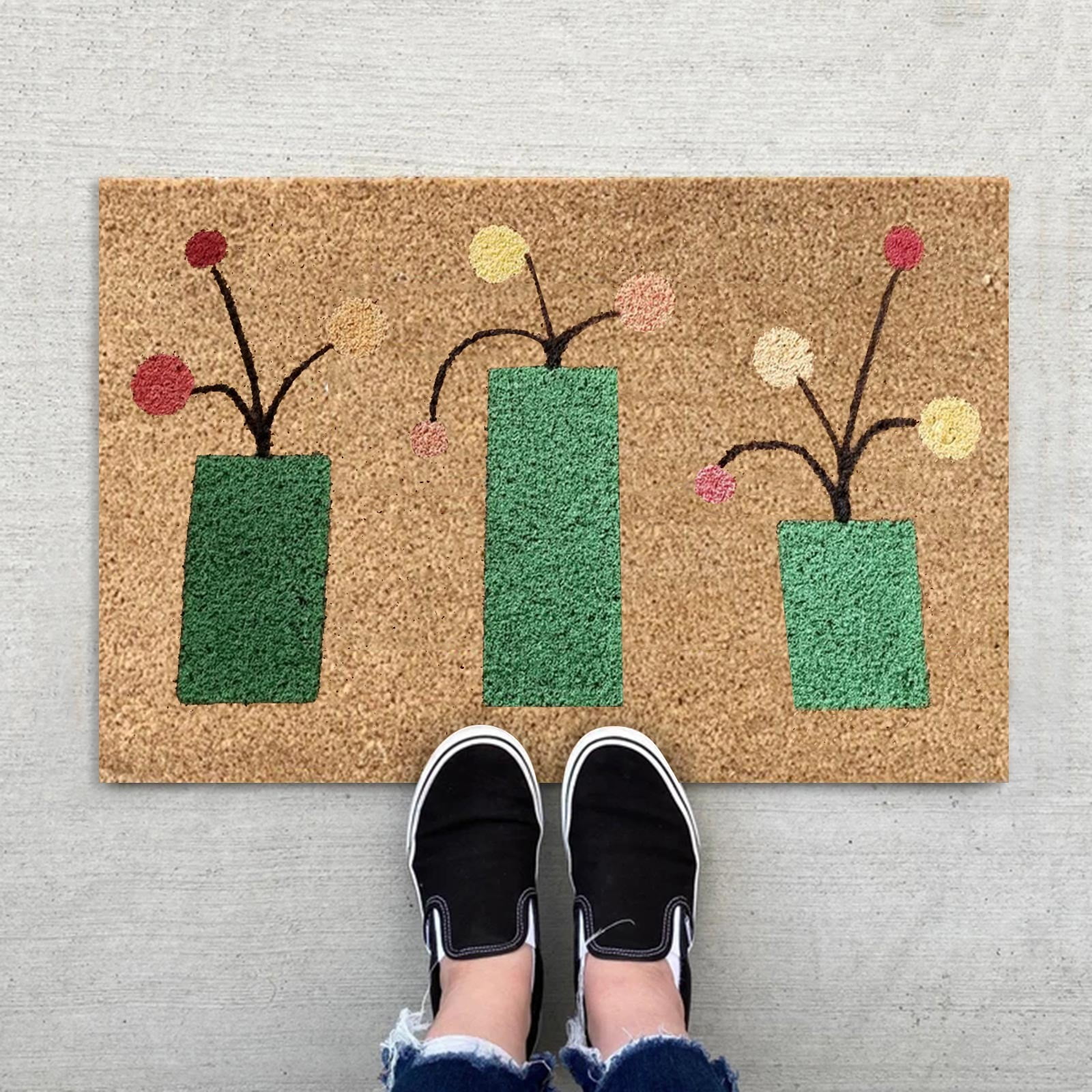 16x24 inch Summer Floor Mats Flower Doormat Front Door Mat Outside ...