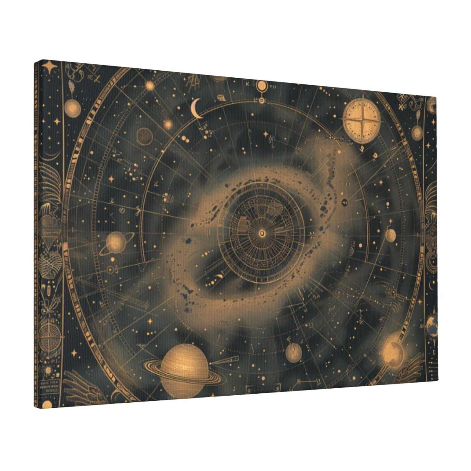 16x24 inch Vintage Universe Star Map Canvas Frameless Painting,Home ...