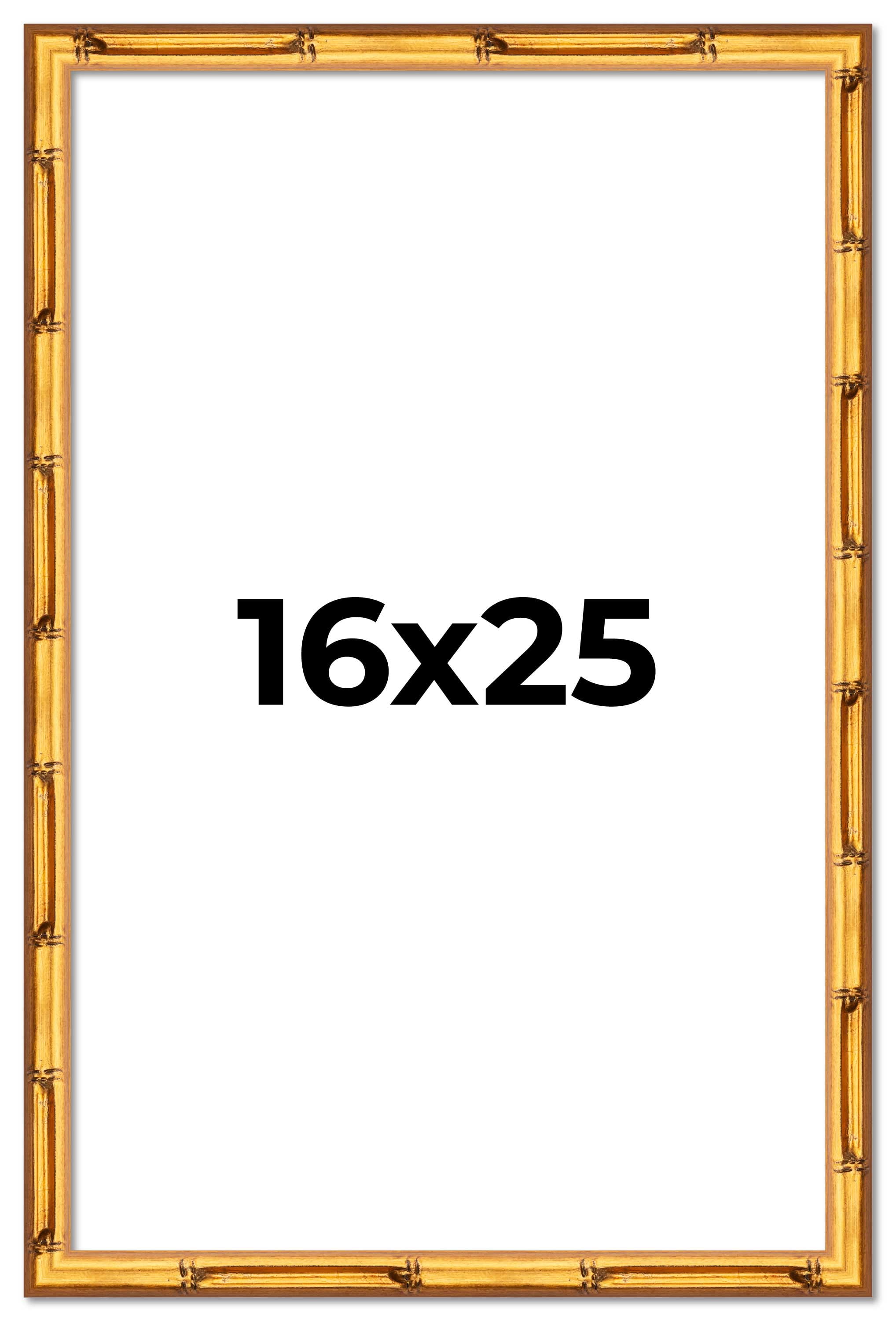 16x25 Frame Gold Bamboo Picture Frame - Complete Modern Photo Frame ...