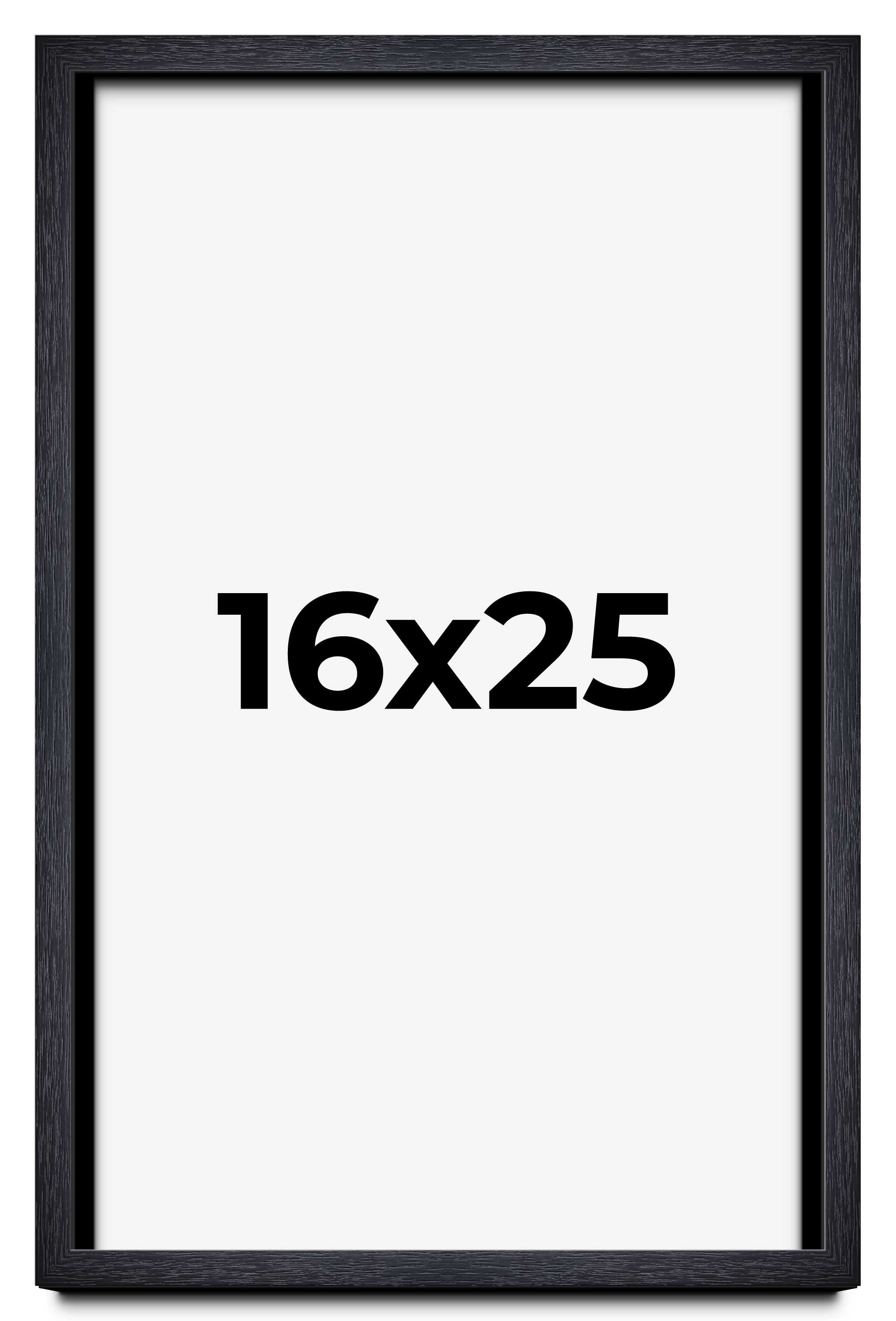 16x25 Shadow Box Frame Black | 1 Inches Deep Real Wood Farmhouse ...