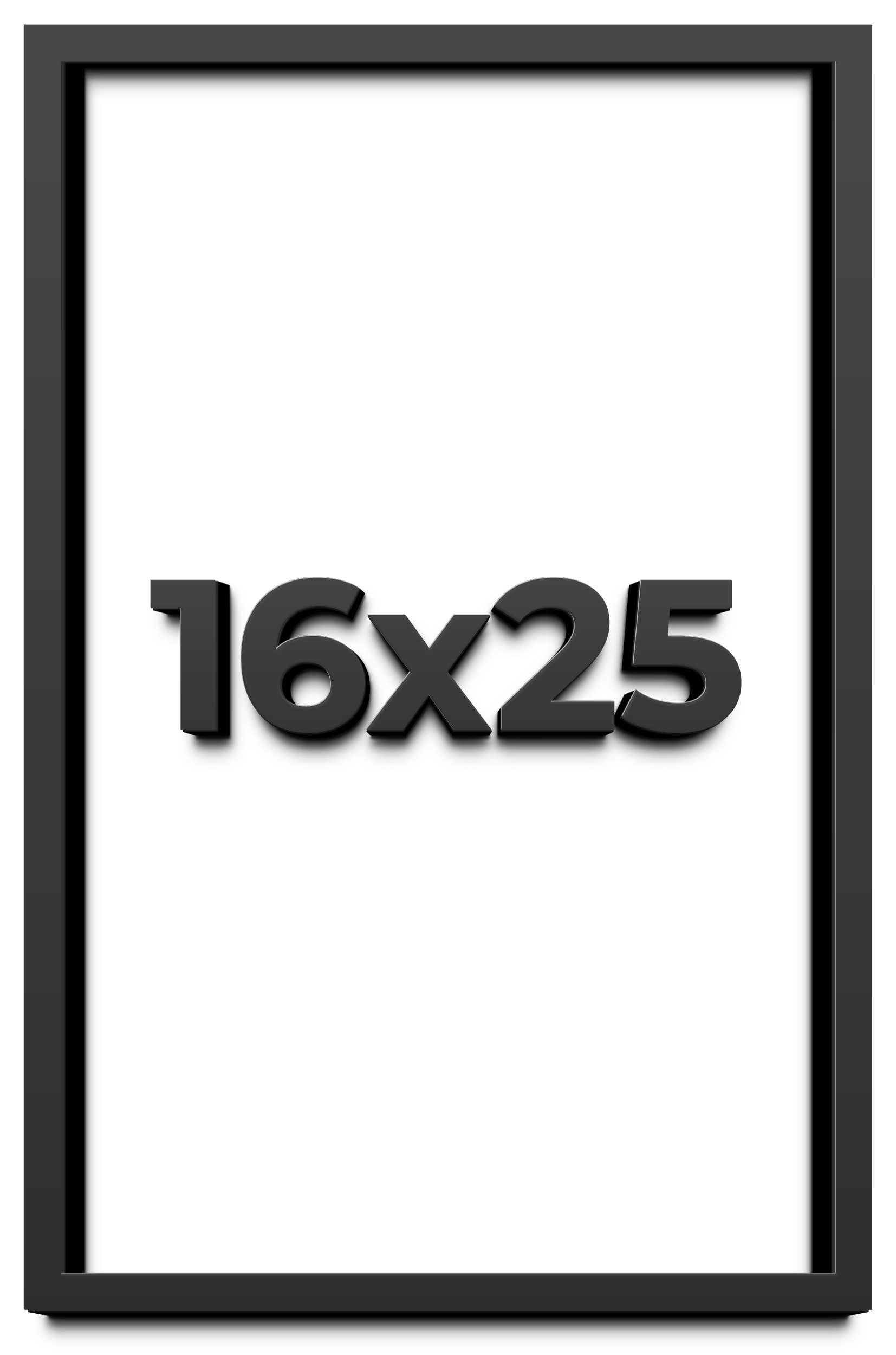 16x25 Shadow Box Frame Black | 1 inches Deep Real Wood Contemporary ...