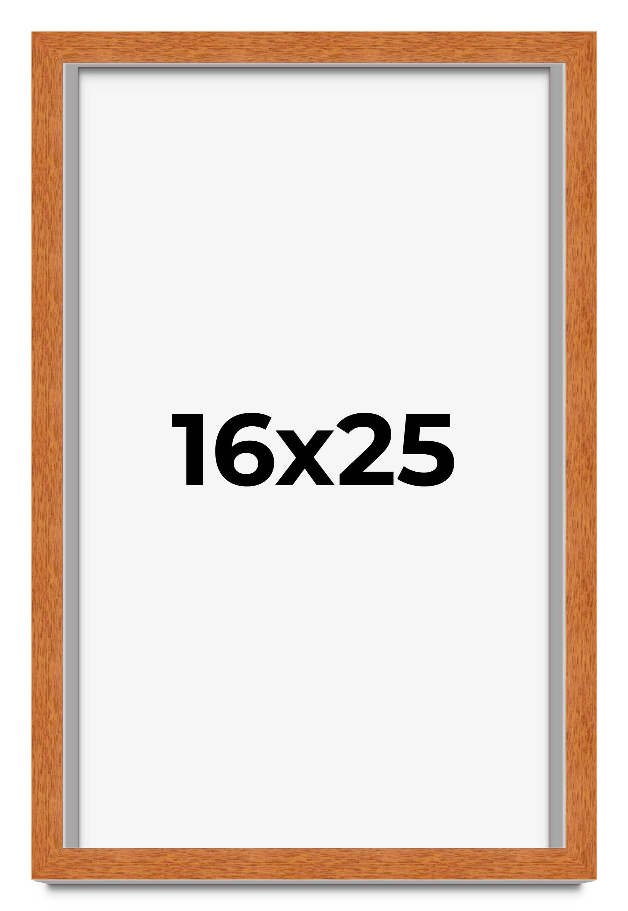 16x25 Shadow Box Frame Brown | 0.875 Inches Deep Real Wood Contemporary ...