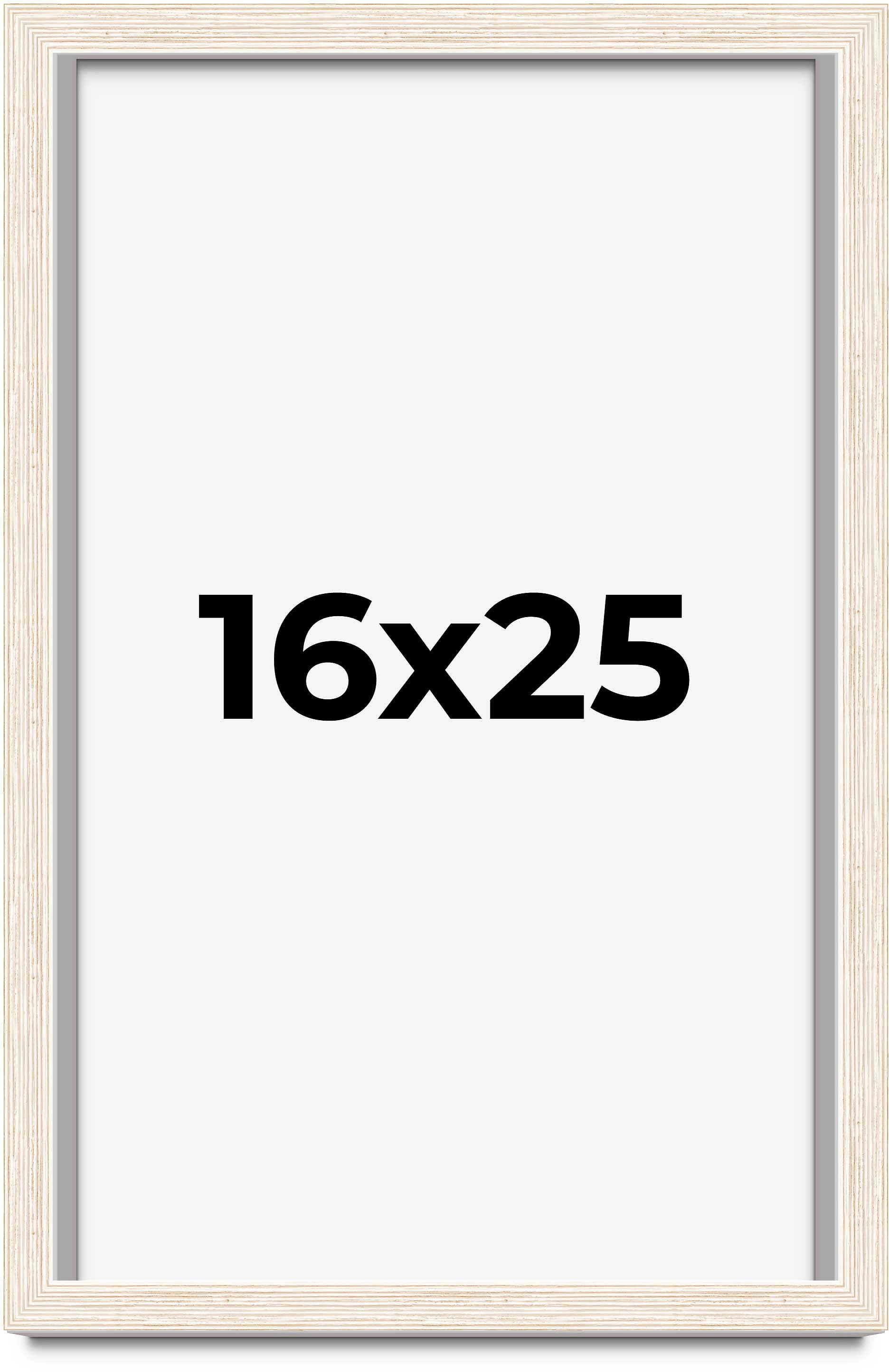 16x25 Shadow Box Frame White | 1.125 Inches Deep Real Wood Rustic ...