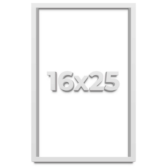 16x25 Shadow Box Frame White | 2 Inches Deep Real Wood Contemporary ...