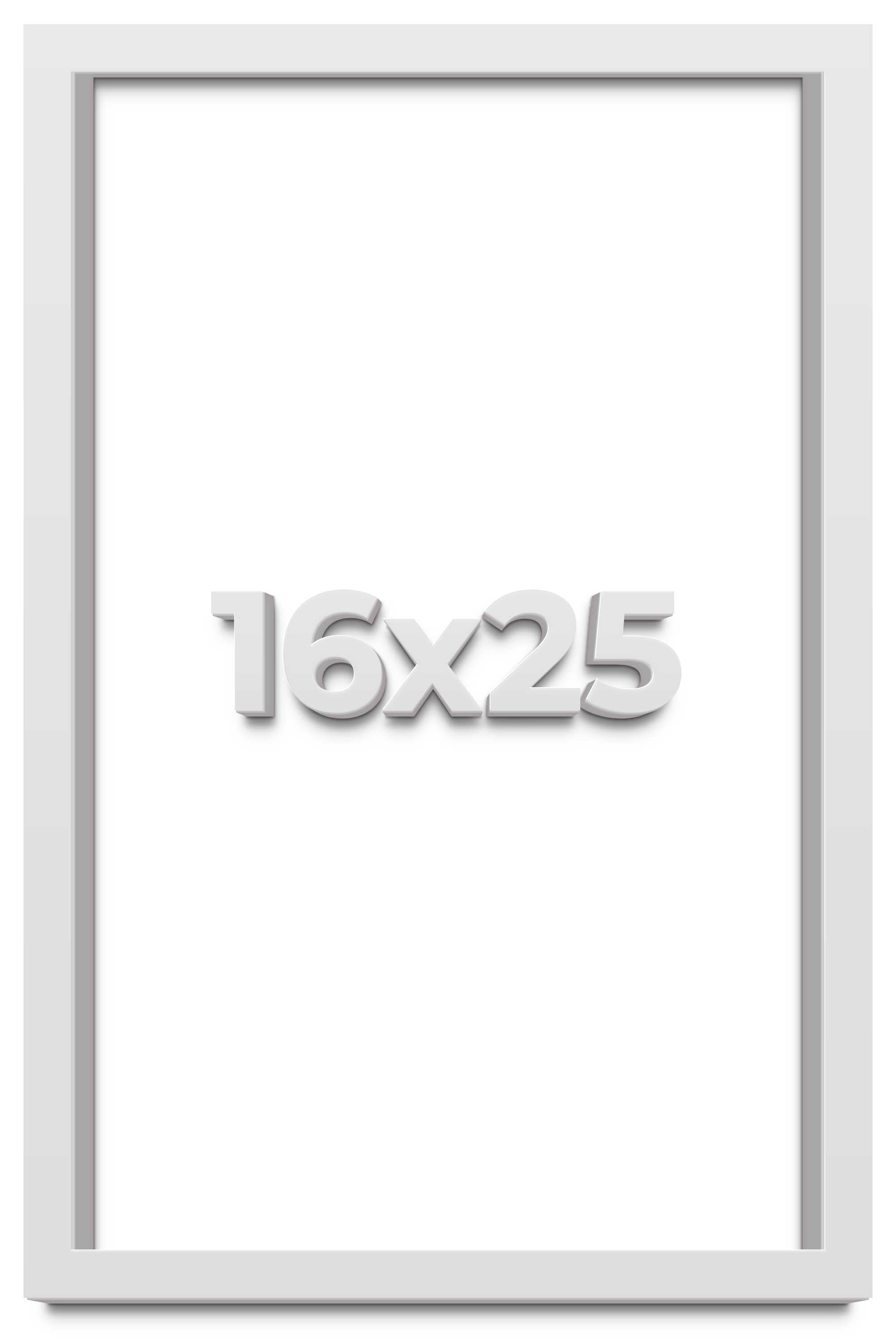 16x25 Shadow Box High Gloss White Display Frame | 1.625 Inches Deep | 1 ...