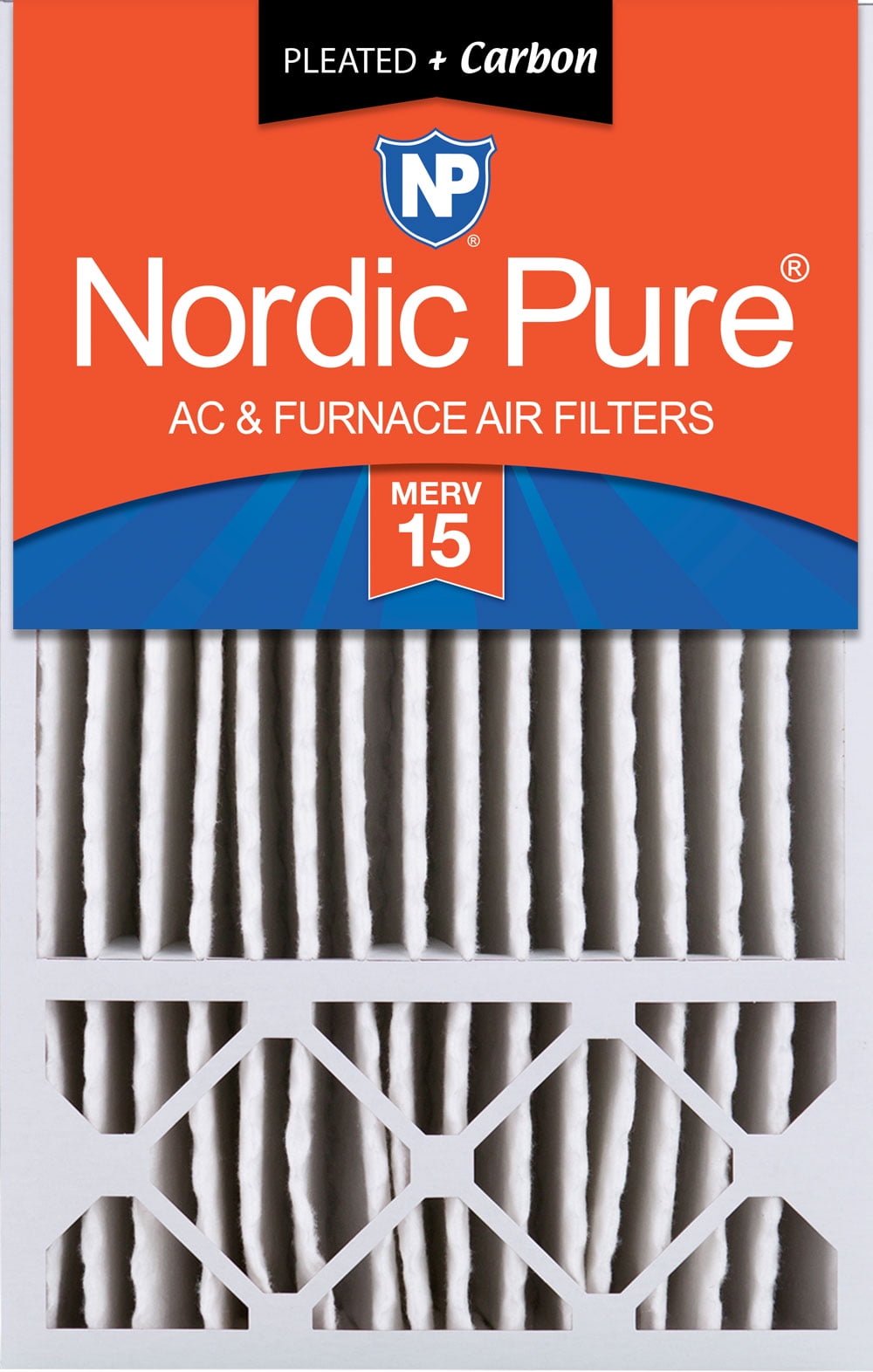 16x25x5 (4 3/8) Honeywell Replacement Air Filters MERV 15 Plus Carbon 1 ...