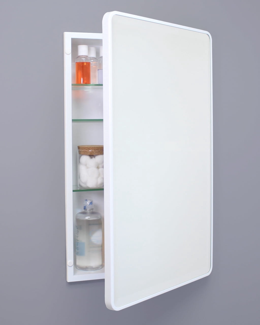 16x26 Austin Farmhouse Metal Framed Rounded Rectangle Recessed Bathroom ...