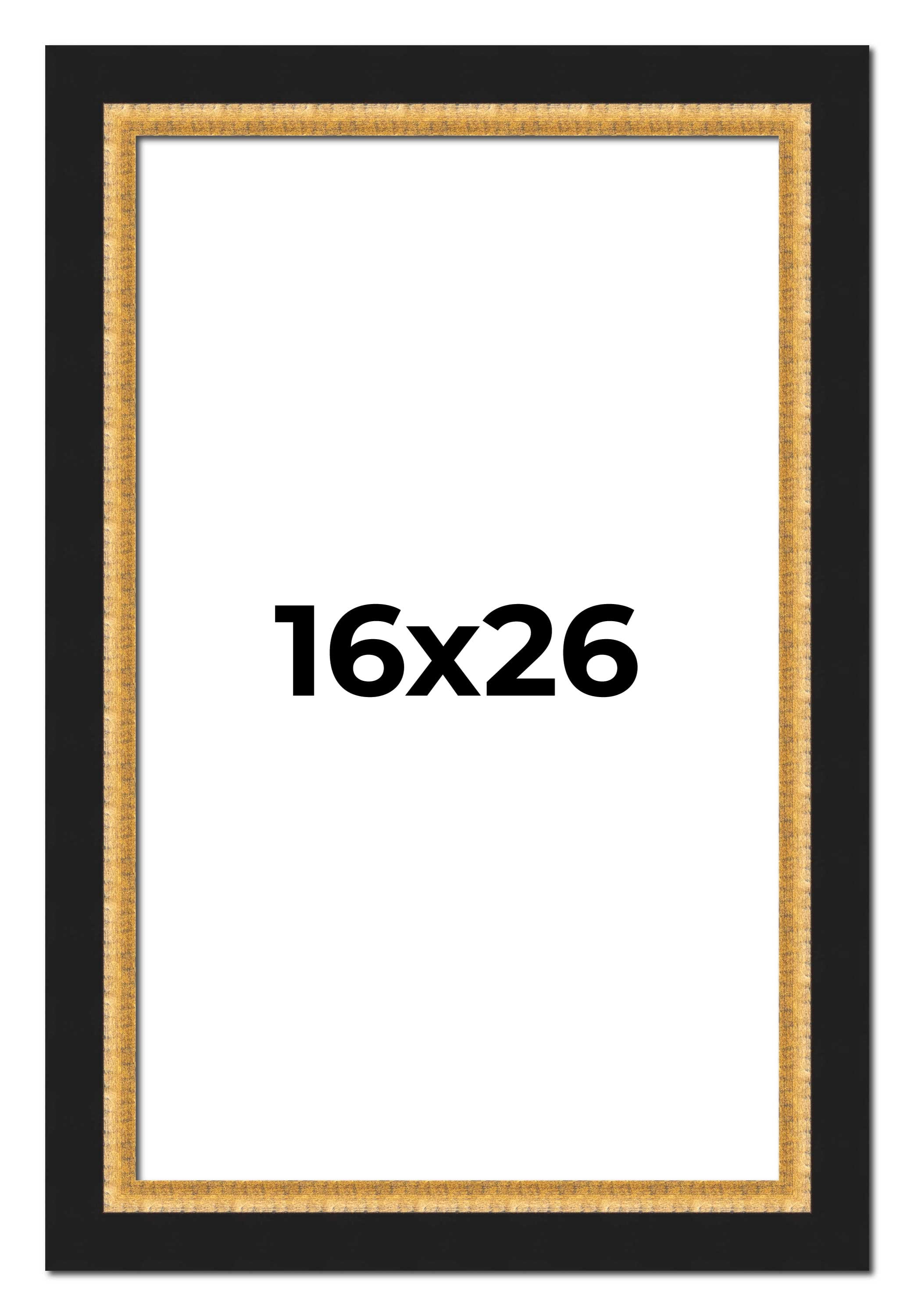 16x26 Frame Gold Real Wood Picture Frame Width 2.25 Inches | Interior ...