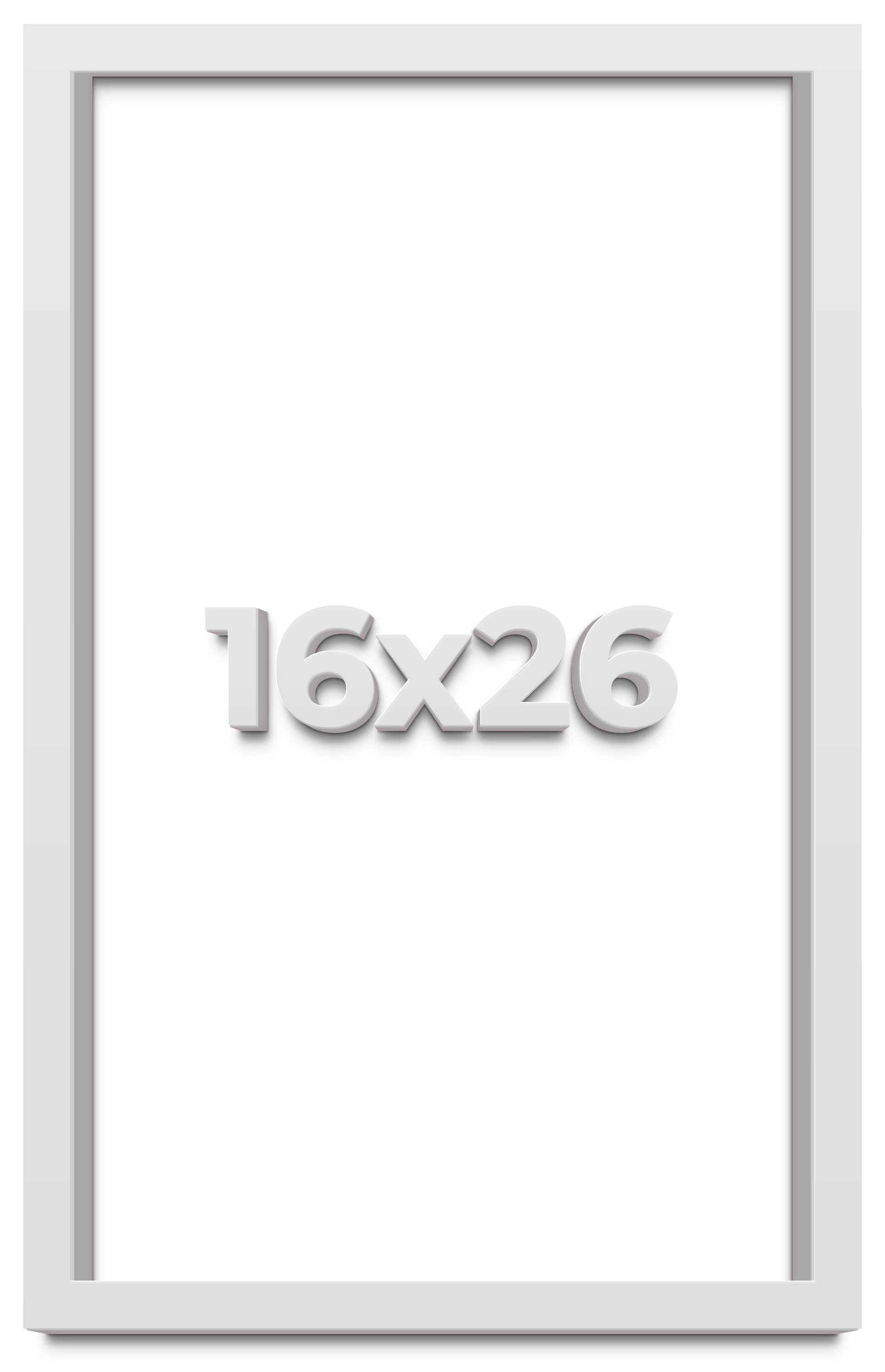 16x26 Shadow Box High Gloss White Display Frame | 1.625 Inches Deep | 1 ...