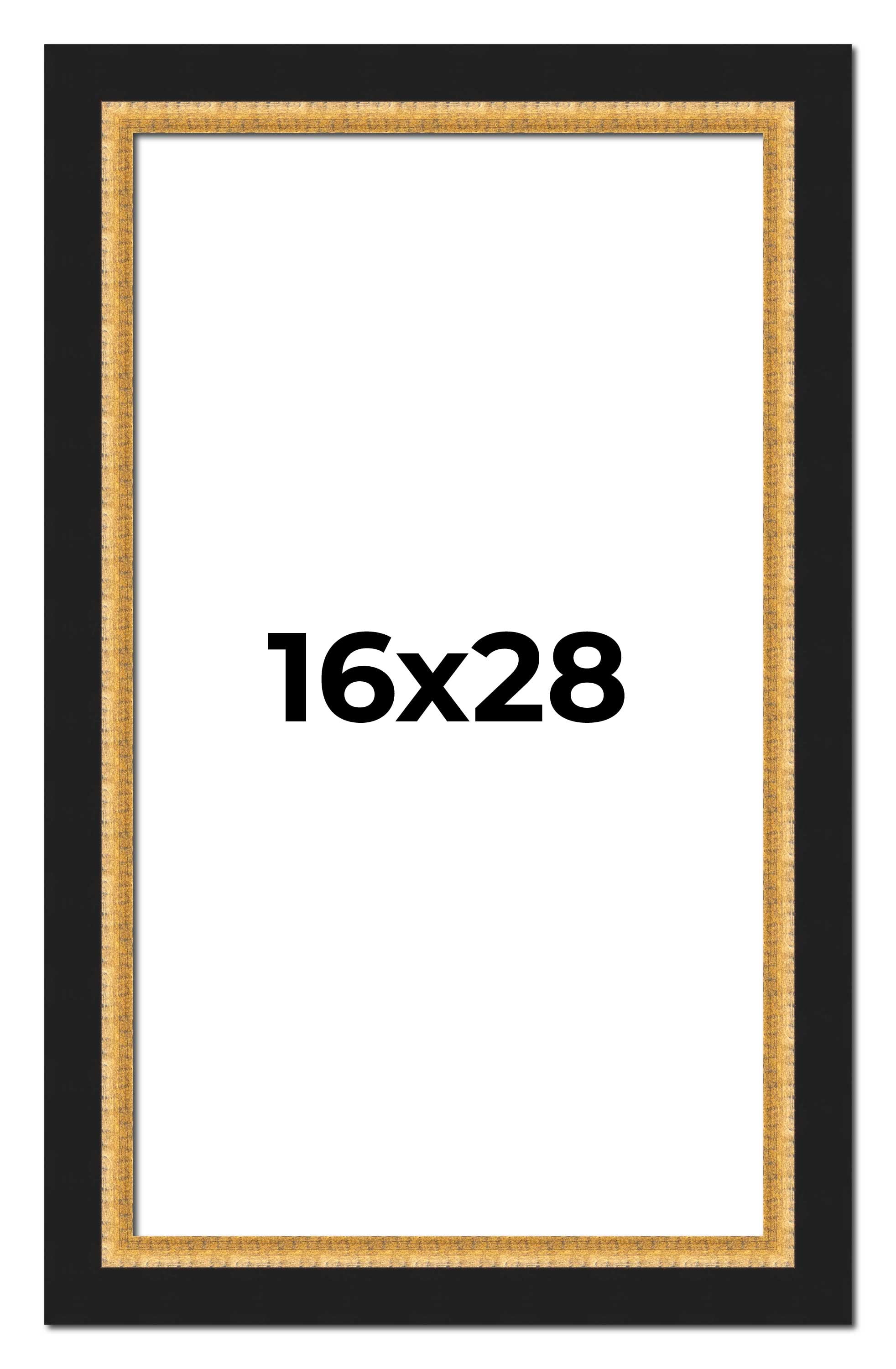 16x28 Frame Gold Real Wood Picture Frame Width 2.25 Inches | Interior ...