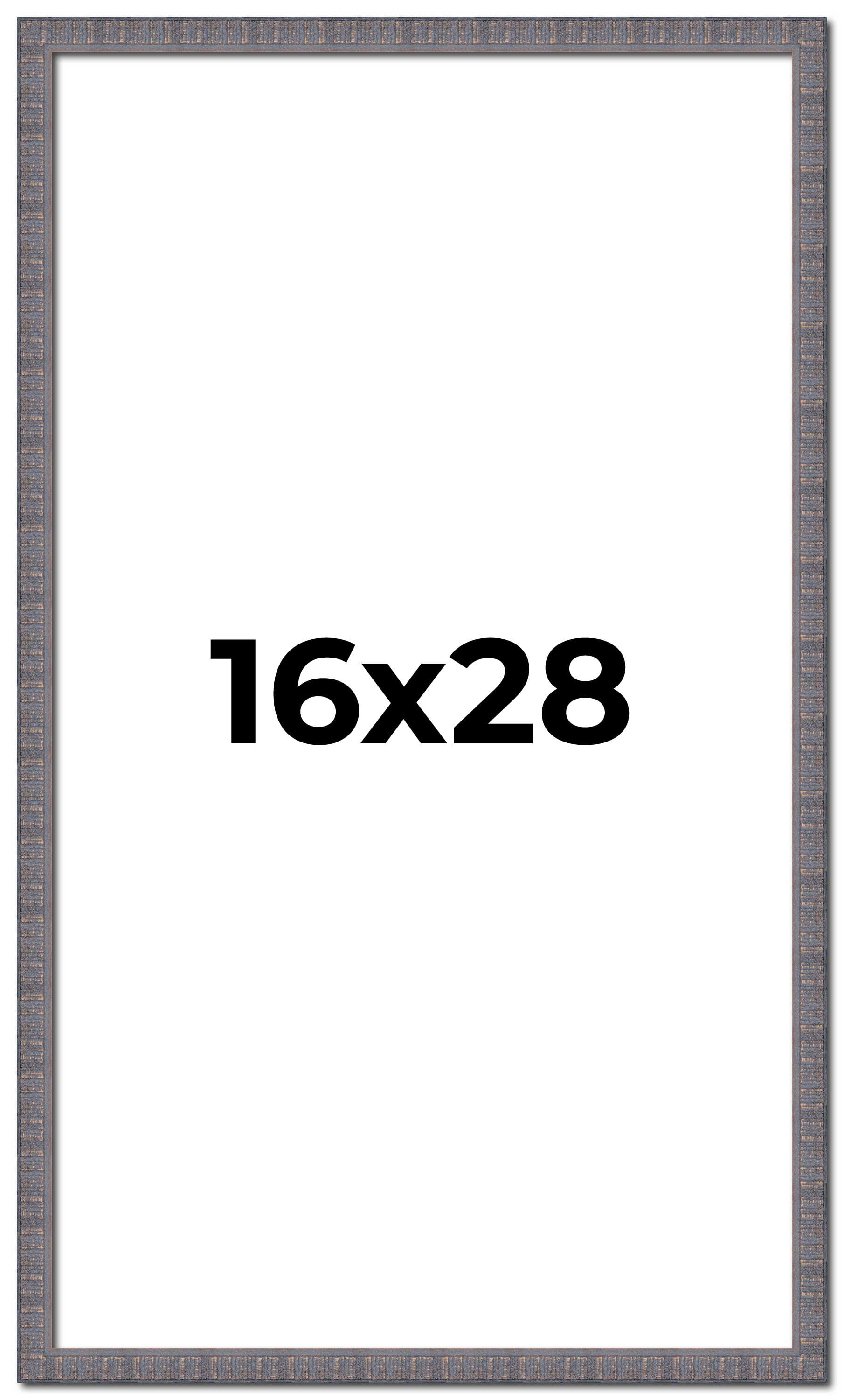 16x28 Frame Slate Blue Distressed Rustic Solid Wood Picture Frame | 0. ...