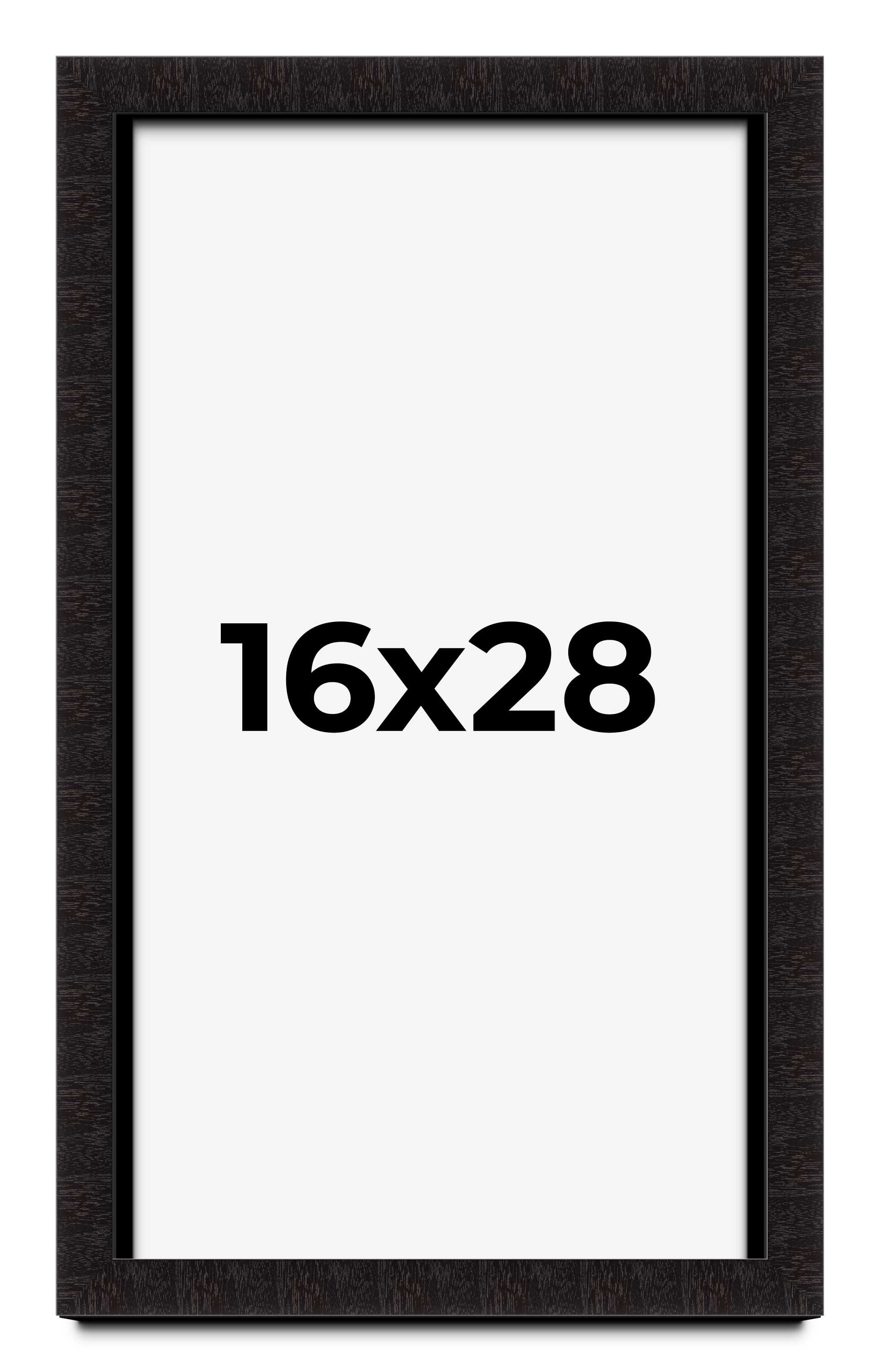 16x28 Shadow Box Black Solid Wood Display Picture Frame | 1 Inch Rabbet ...