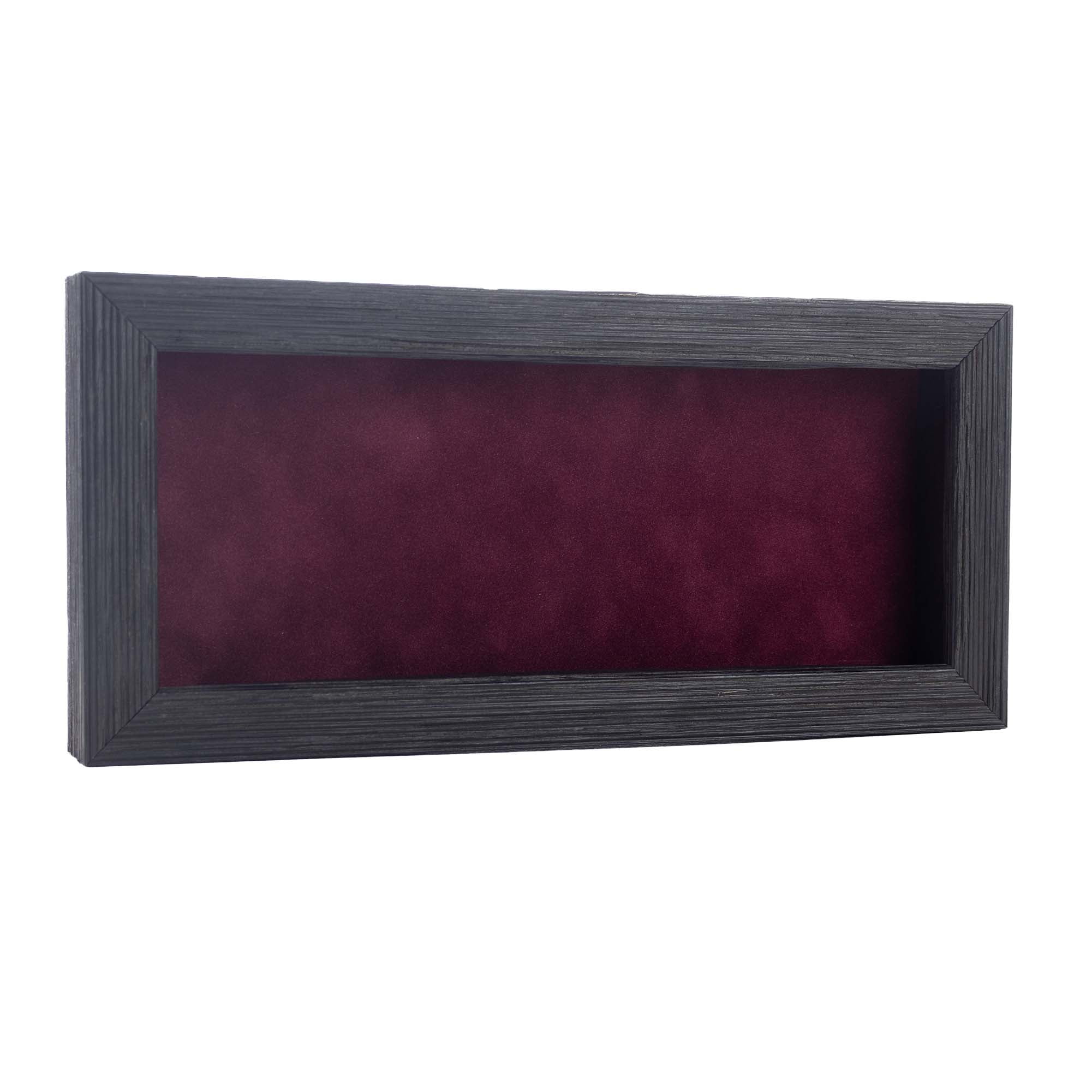 16x28 Shadow Box Frame Barnwood Black Wood | With a 1" Usable Display ...