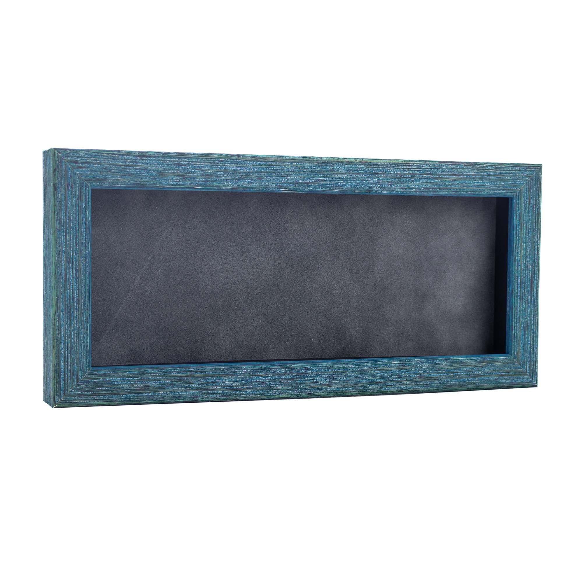 16x28 Shadow Box Frame Blue Wood | With a 1" Usable Display Depth ...