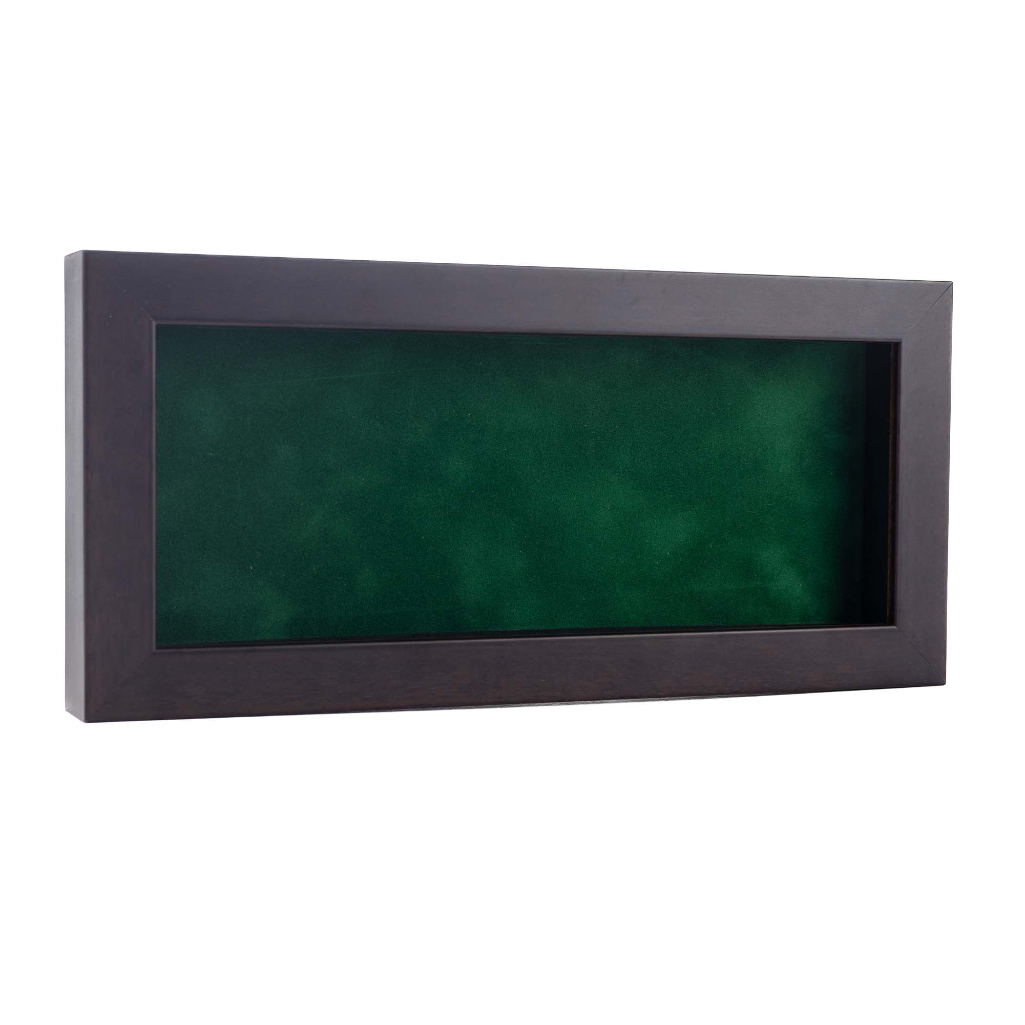 16x28 Shadow Box Frame Brown Walnut Wood | With a 3/4" Usable Display ...