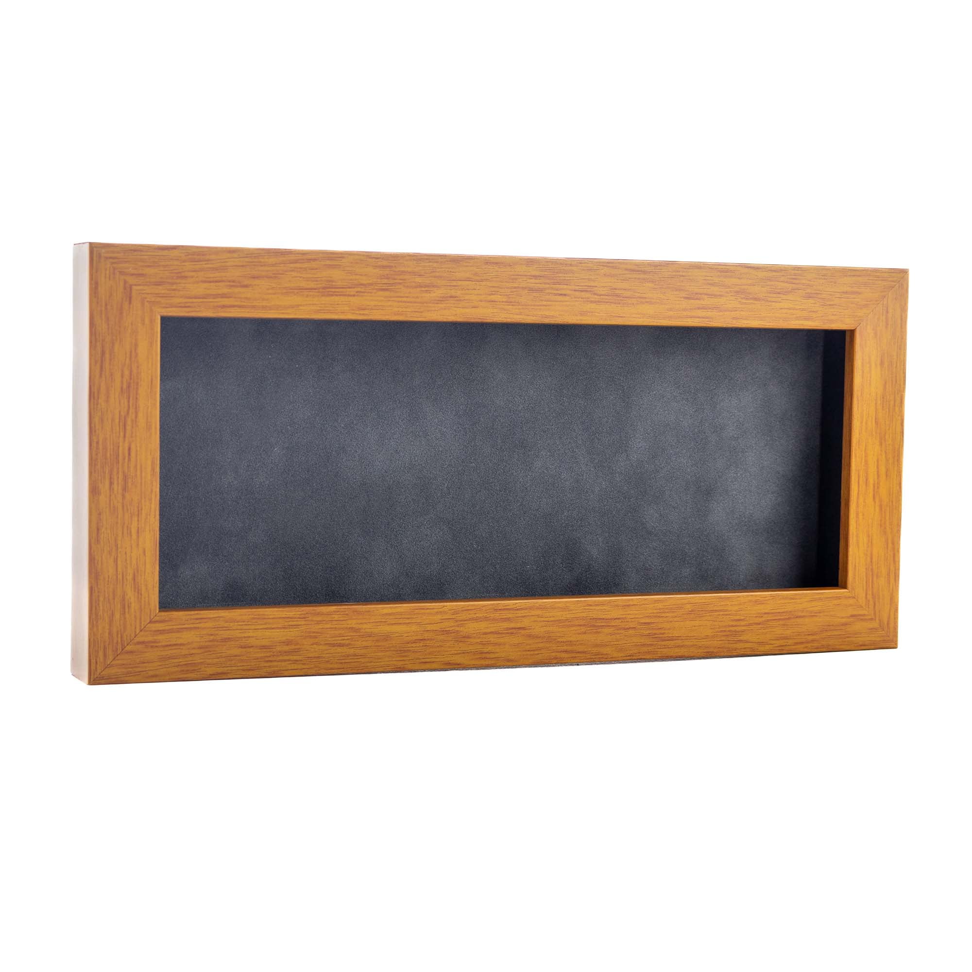 16x28 Shadow Box Frame Light Brown Wood | With a 3/4" Usable Display ...