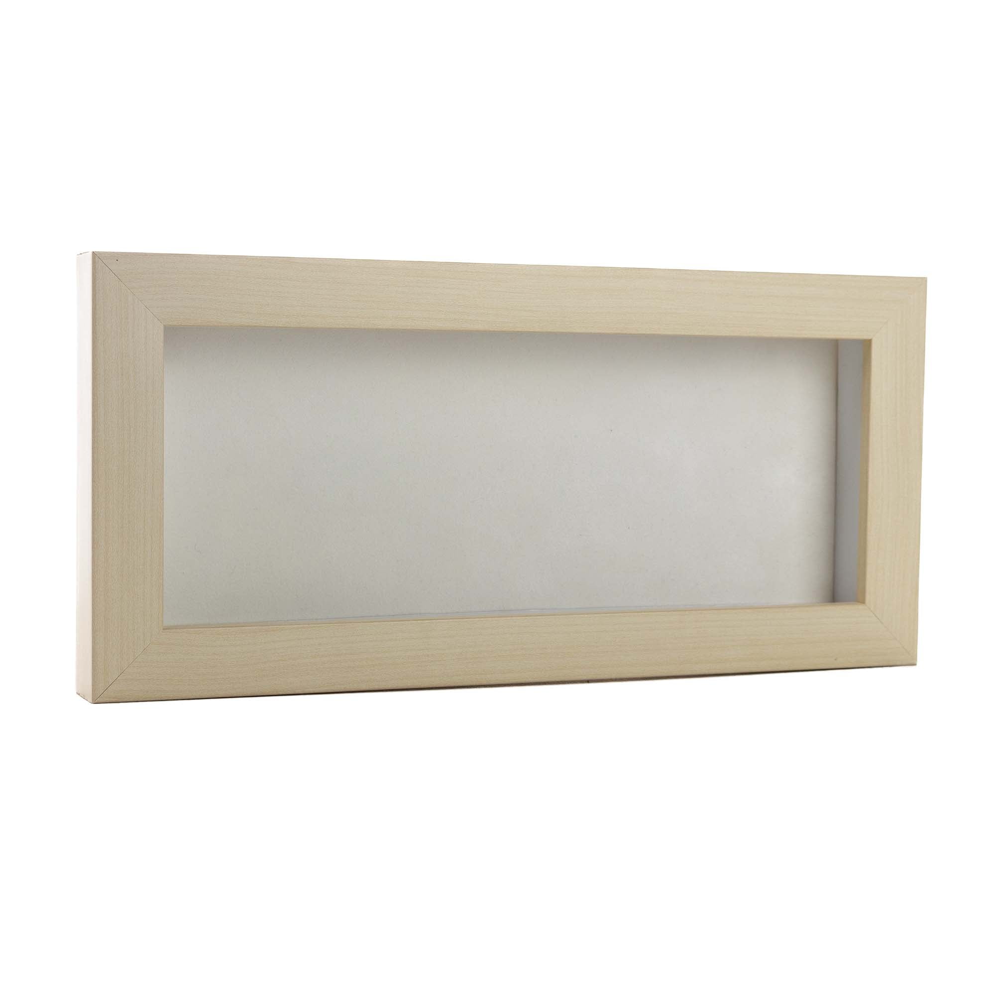 16x28 Shadow Box Frame White Washed Wood | With a 3/4" Usable Display ...
