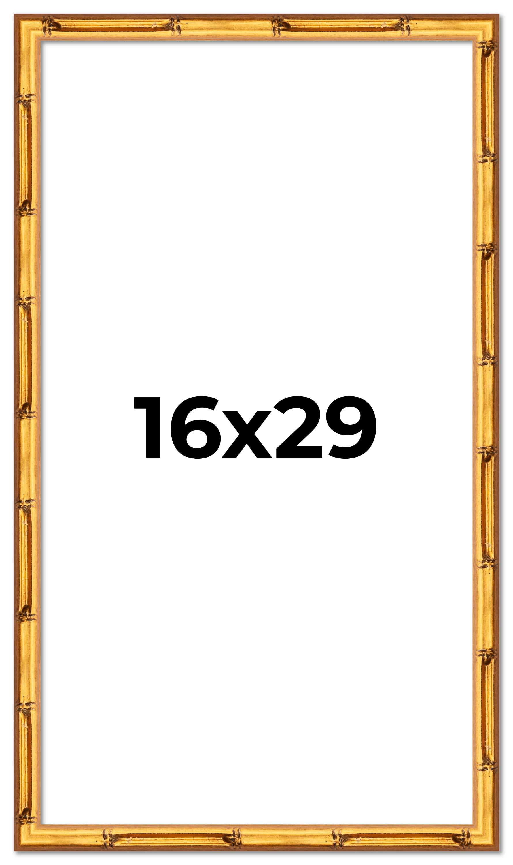 16x29 Frame Gold Bamboo Solid Wood Picture Frame | 1 Inch Moulding ...